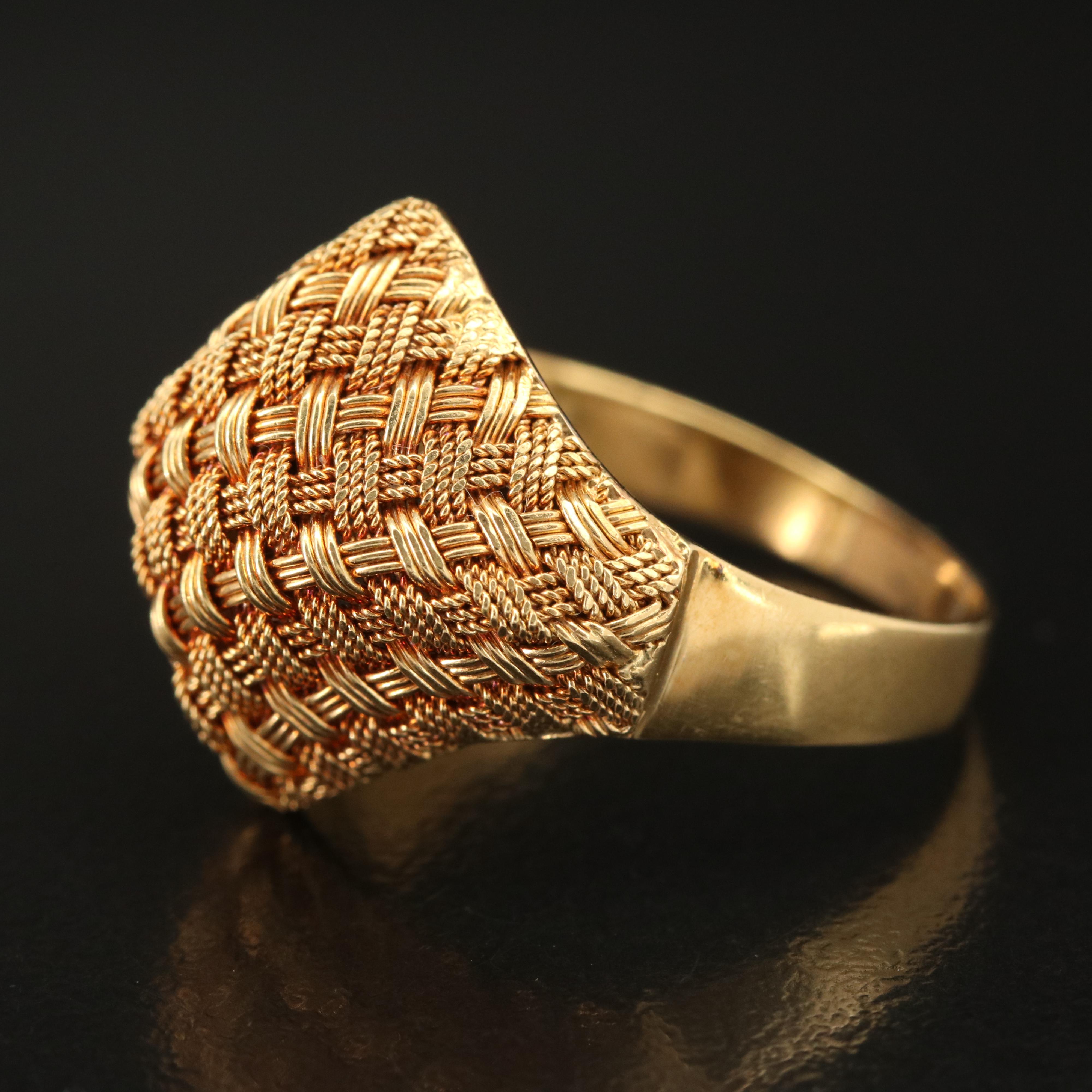 18K Basket Weave Ring | EBTH
