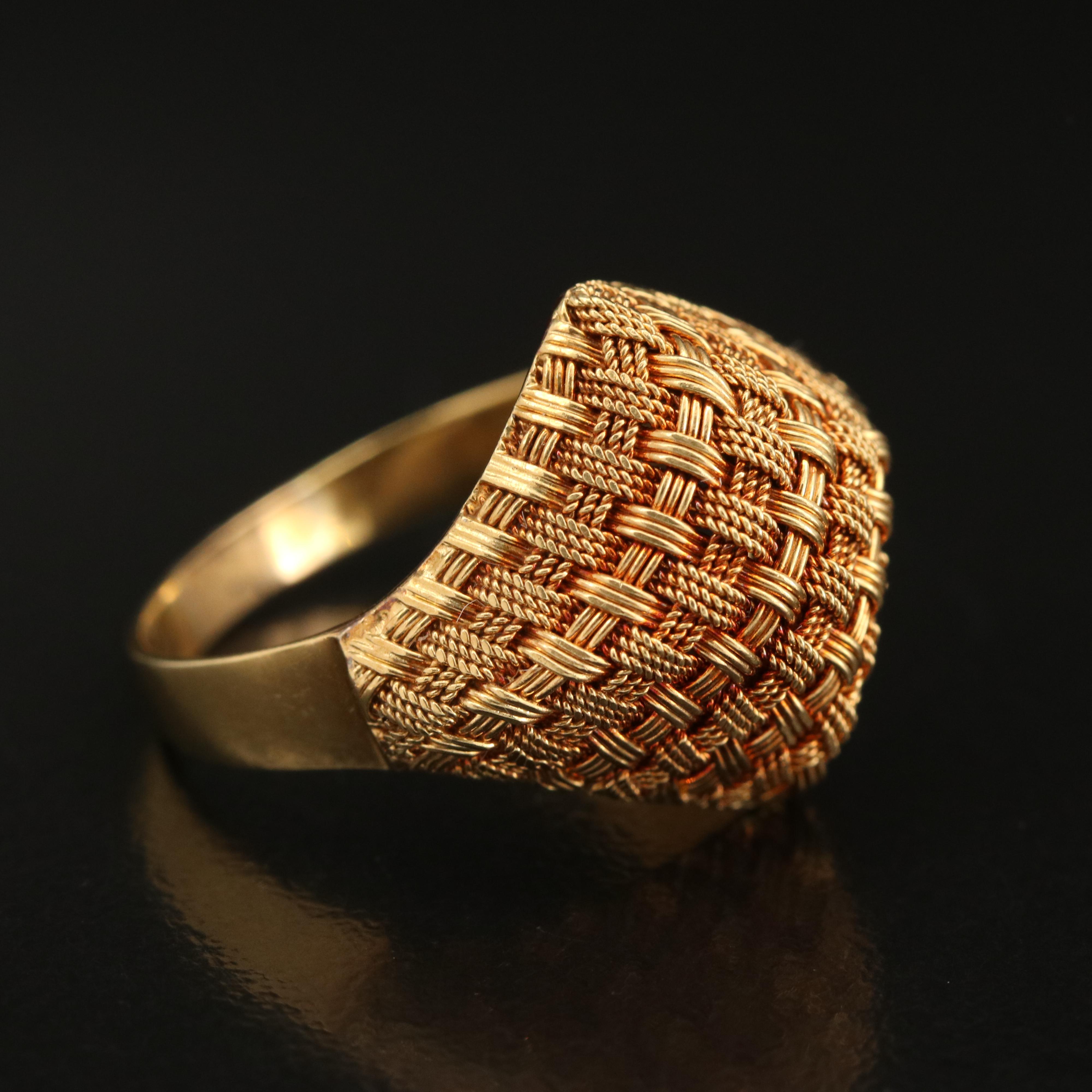 18K Basket Weave Ring | EBTH
