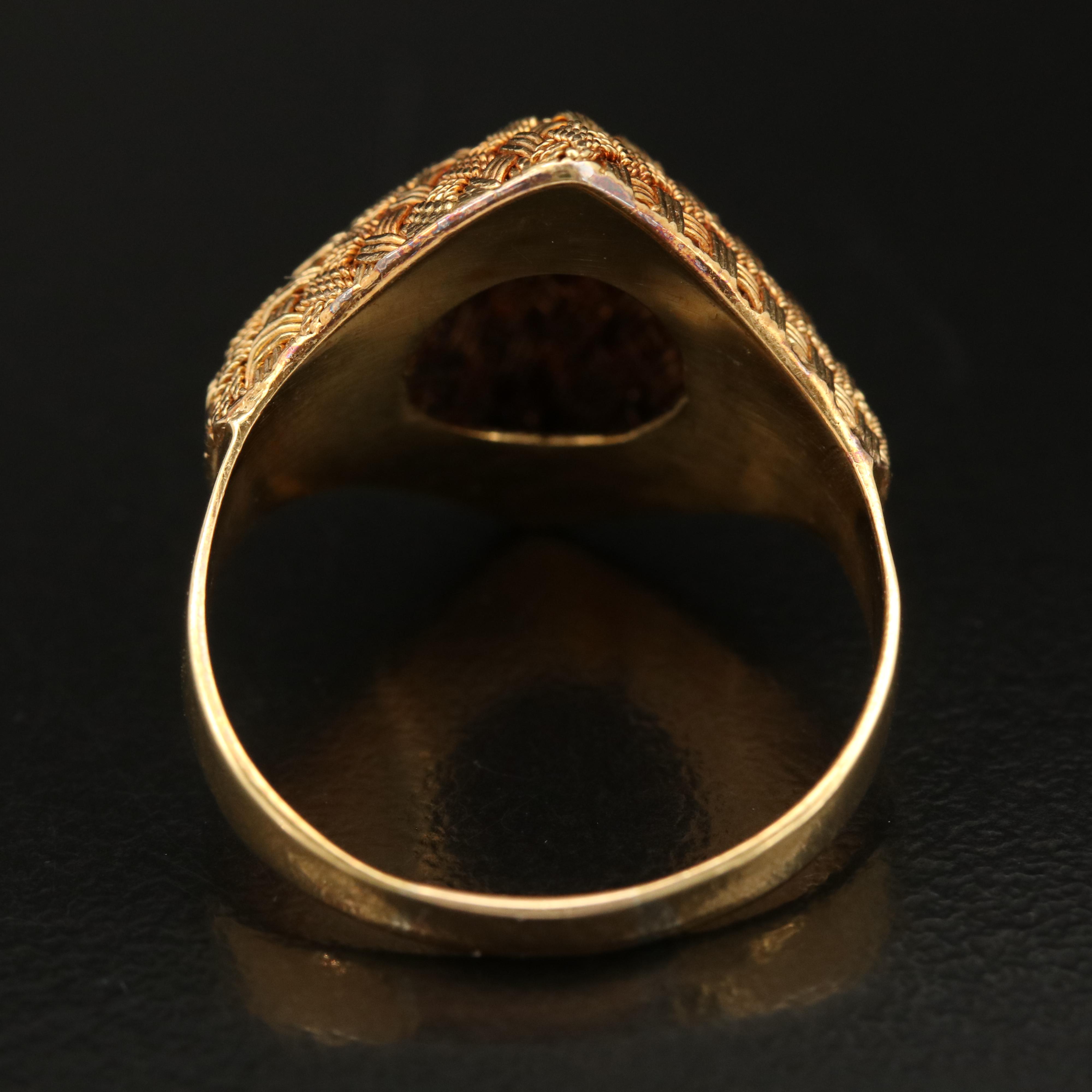 18K Basket Weave Ring | EBTH