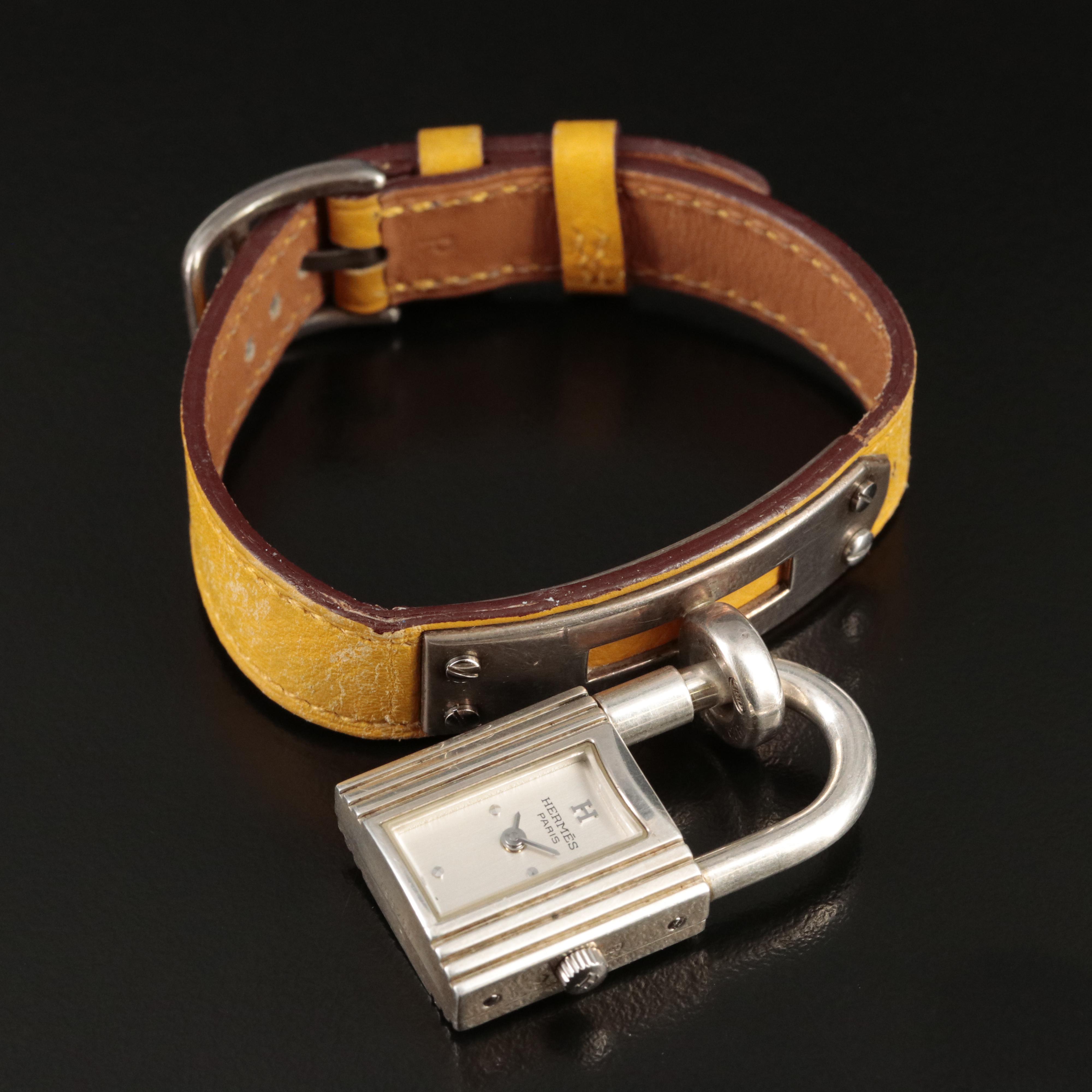 Hermès Sterling Silver Kelly Lock Wristwatch | EBTH