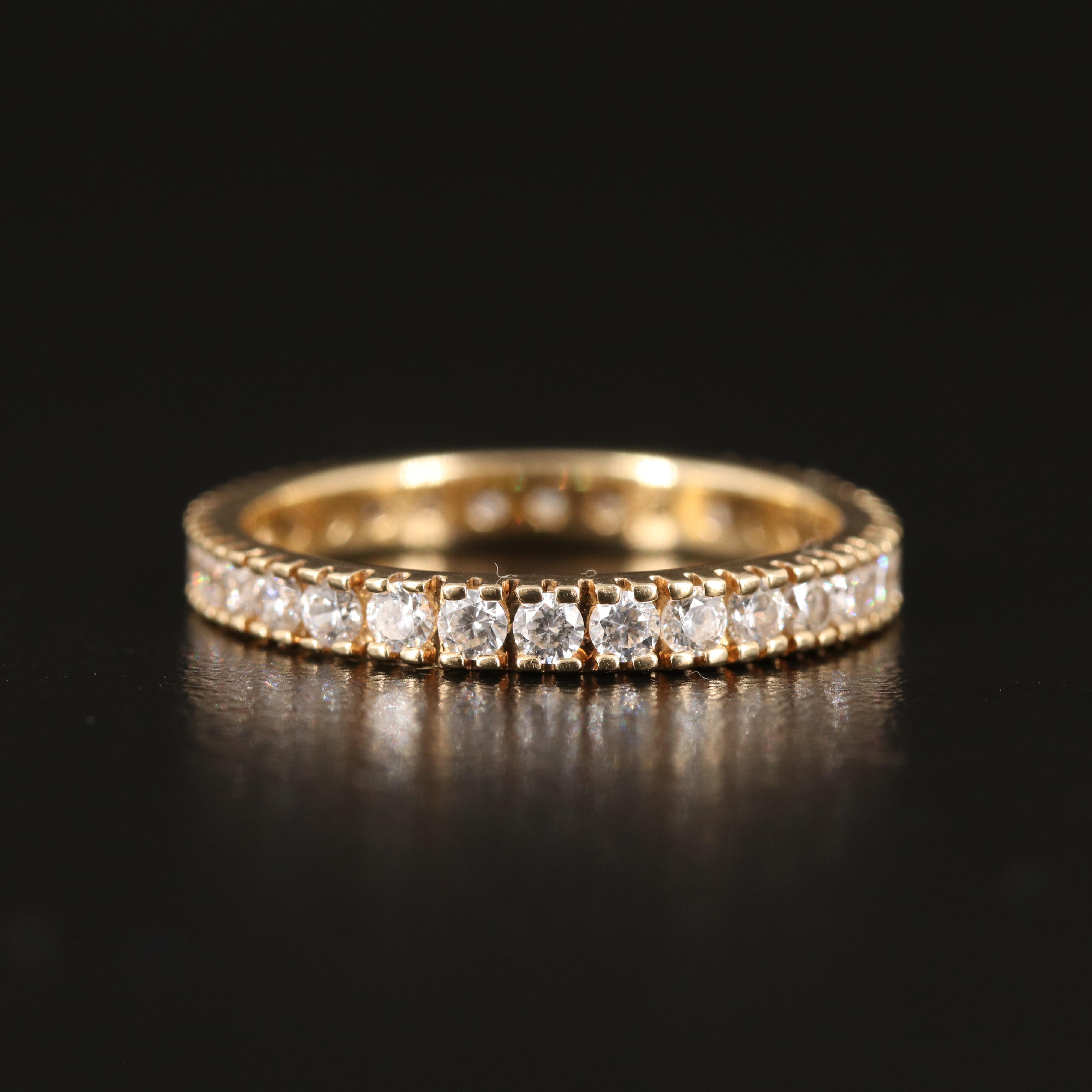 14K Cubic Zirconia Eternity Band | EBTH