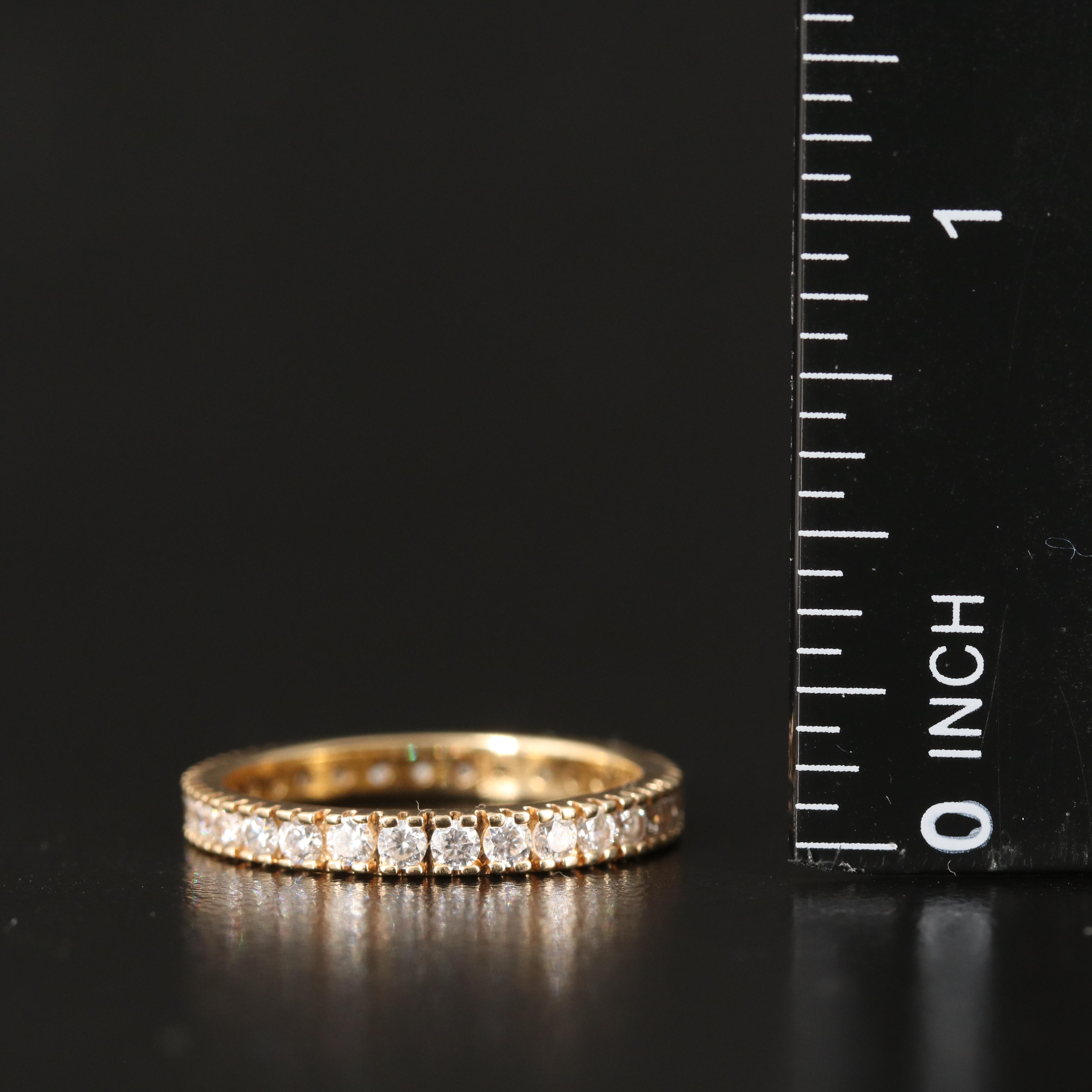 14K Cubic Zirconia Eternity Band | EBTH