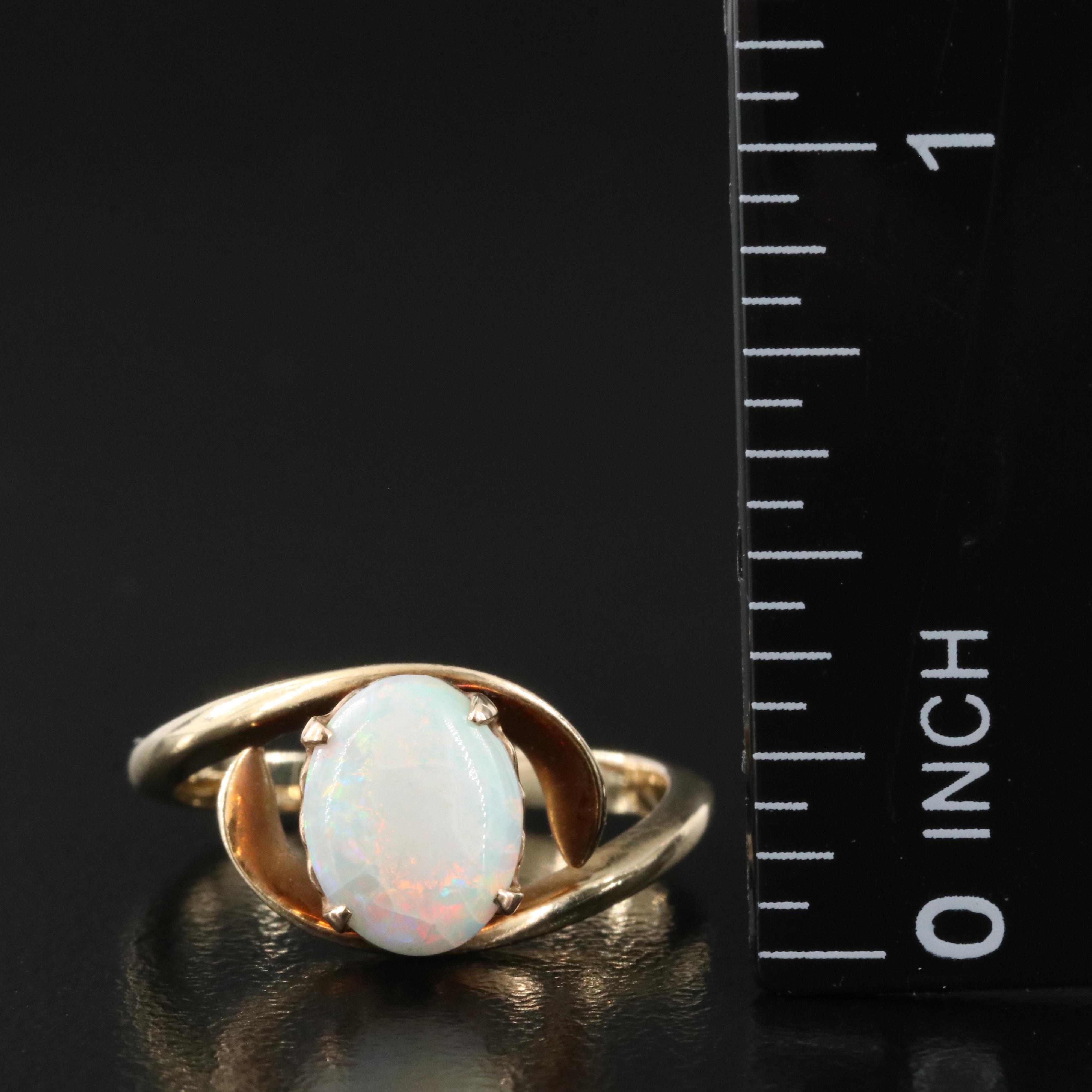 14K Opal Bypass Ring | EBTH