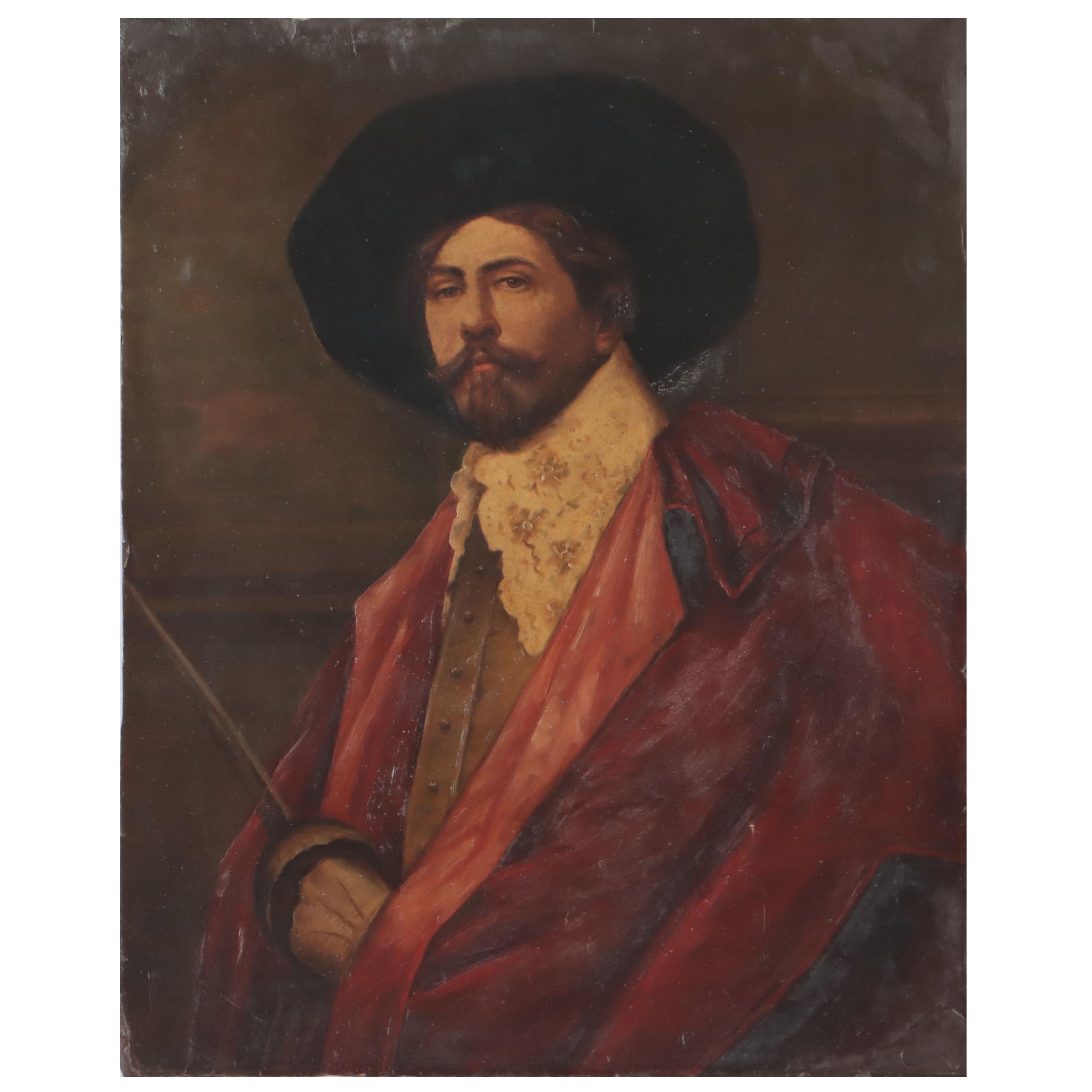 Portrait Oil Painting of French Cavalier, 19th Century | EBTH