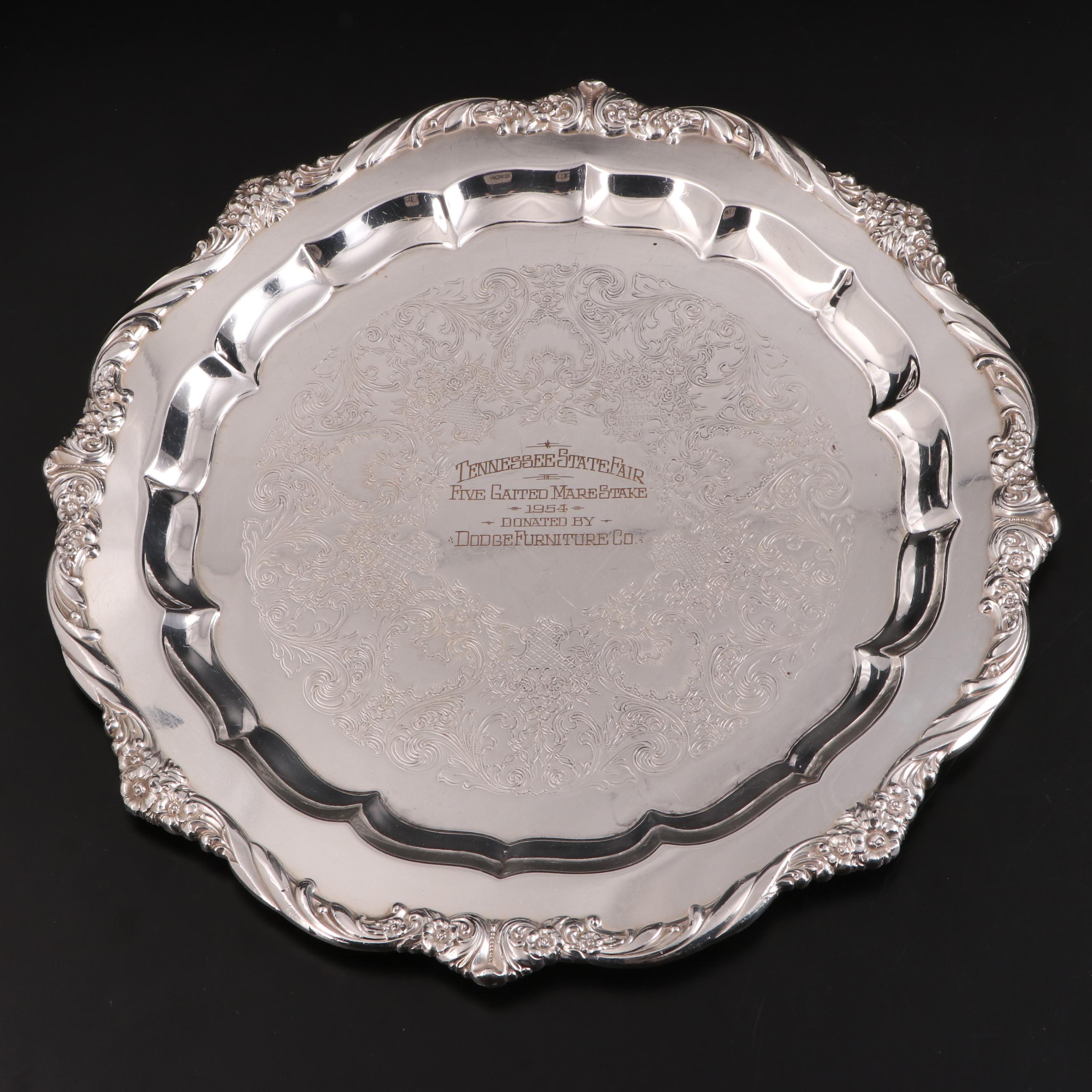Ellis-Barker and Rogers Bros "Heritage" Silver Plate Trophy Salvers | EBTH