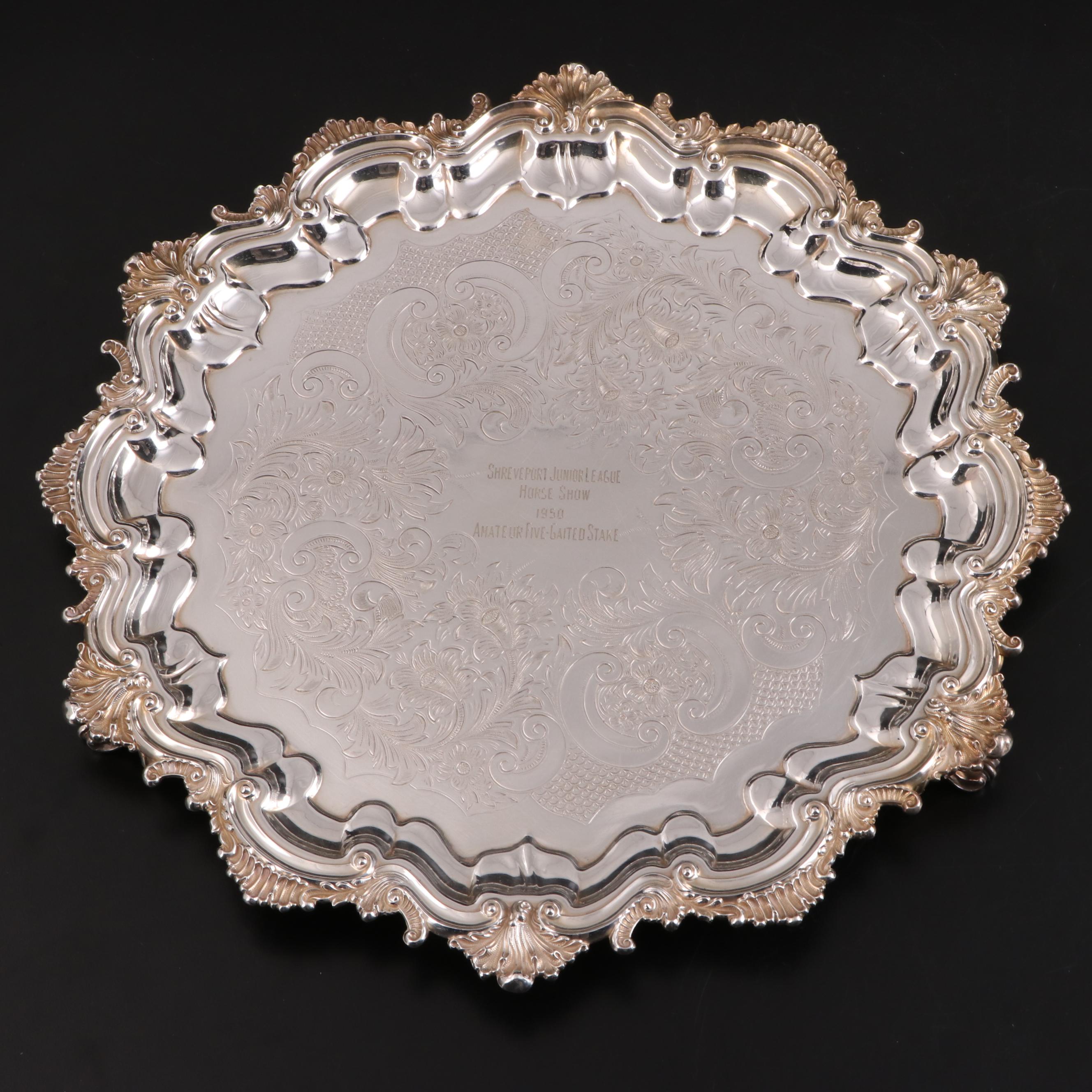 Ellis-Barker and Rogers Bros "Heritage" Silver Plate Trophy Salvers | EBTH