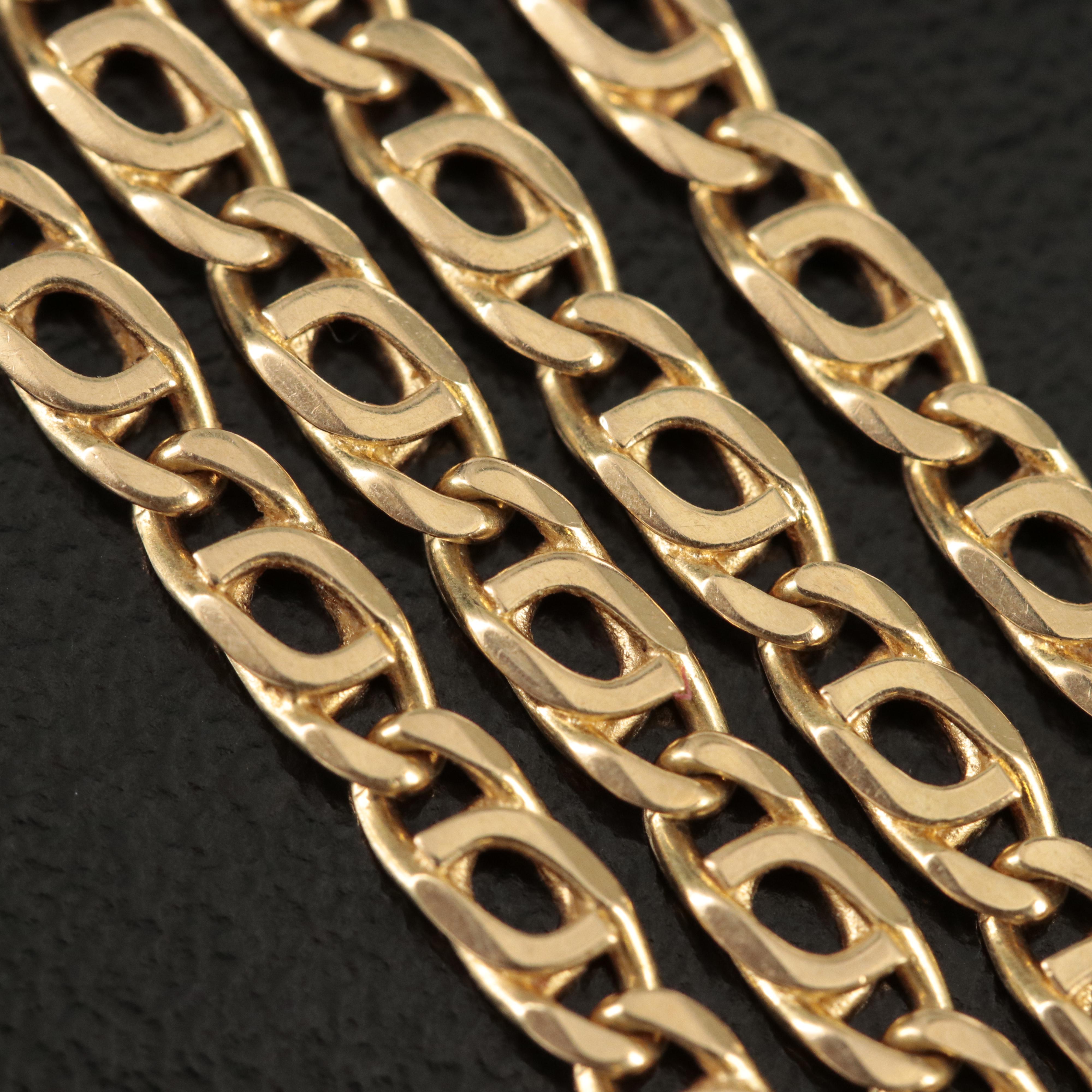 18K Flat Mariner Chain | EBTH