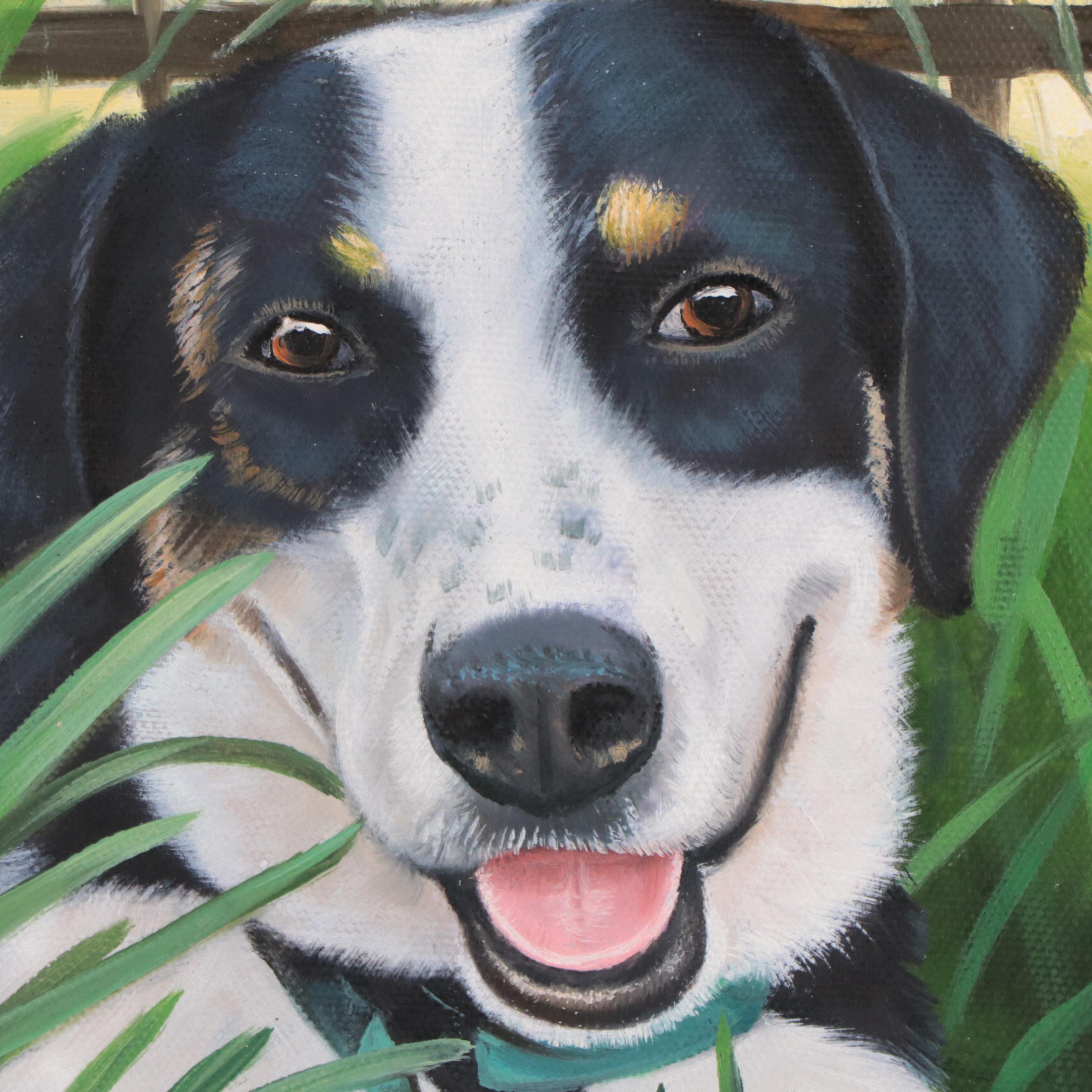 Carson Dog Portrait Oil Painting, 21st Century | EBTH