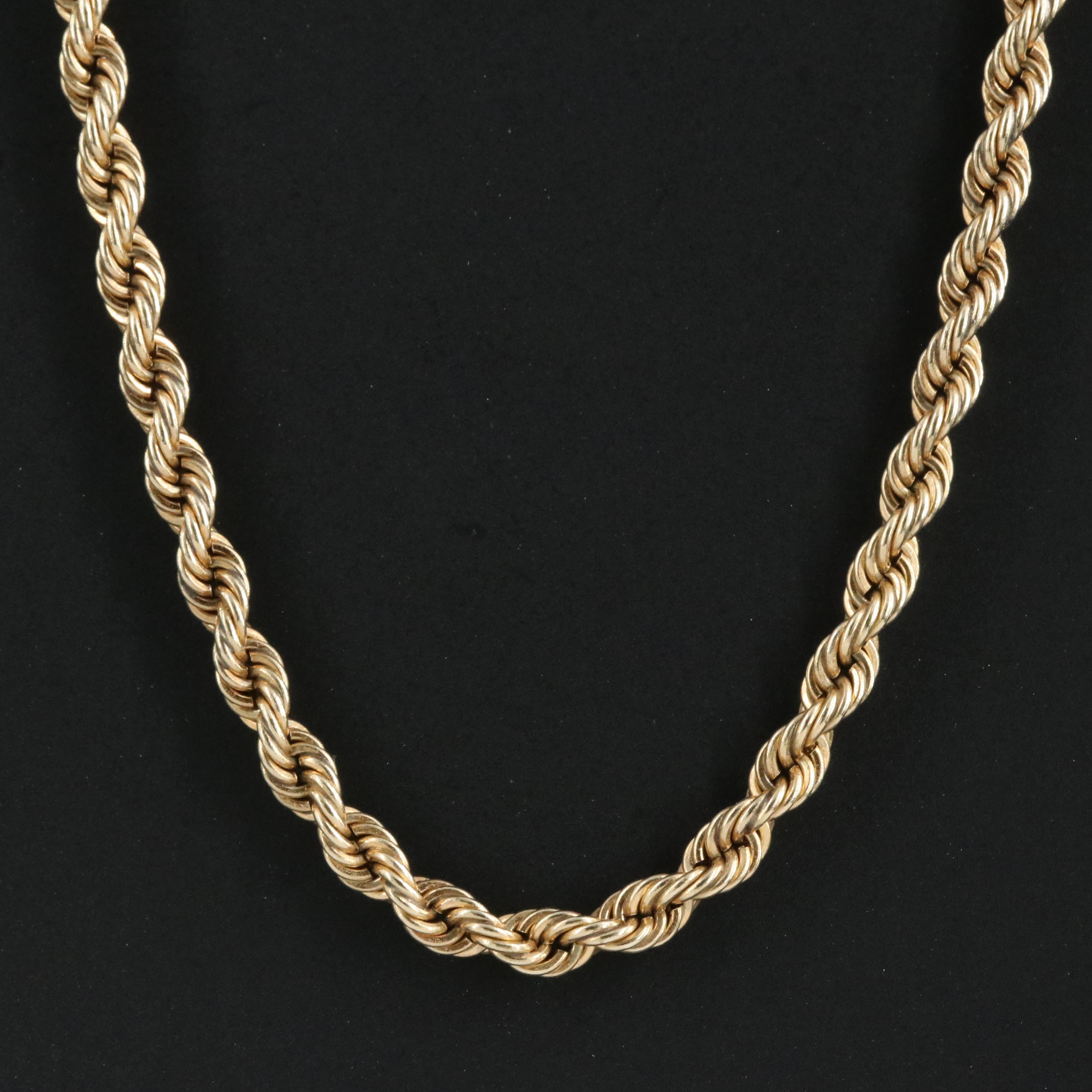 14K French Rope Chain Necklace | EBTH