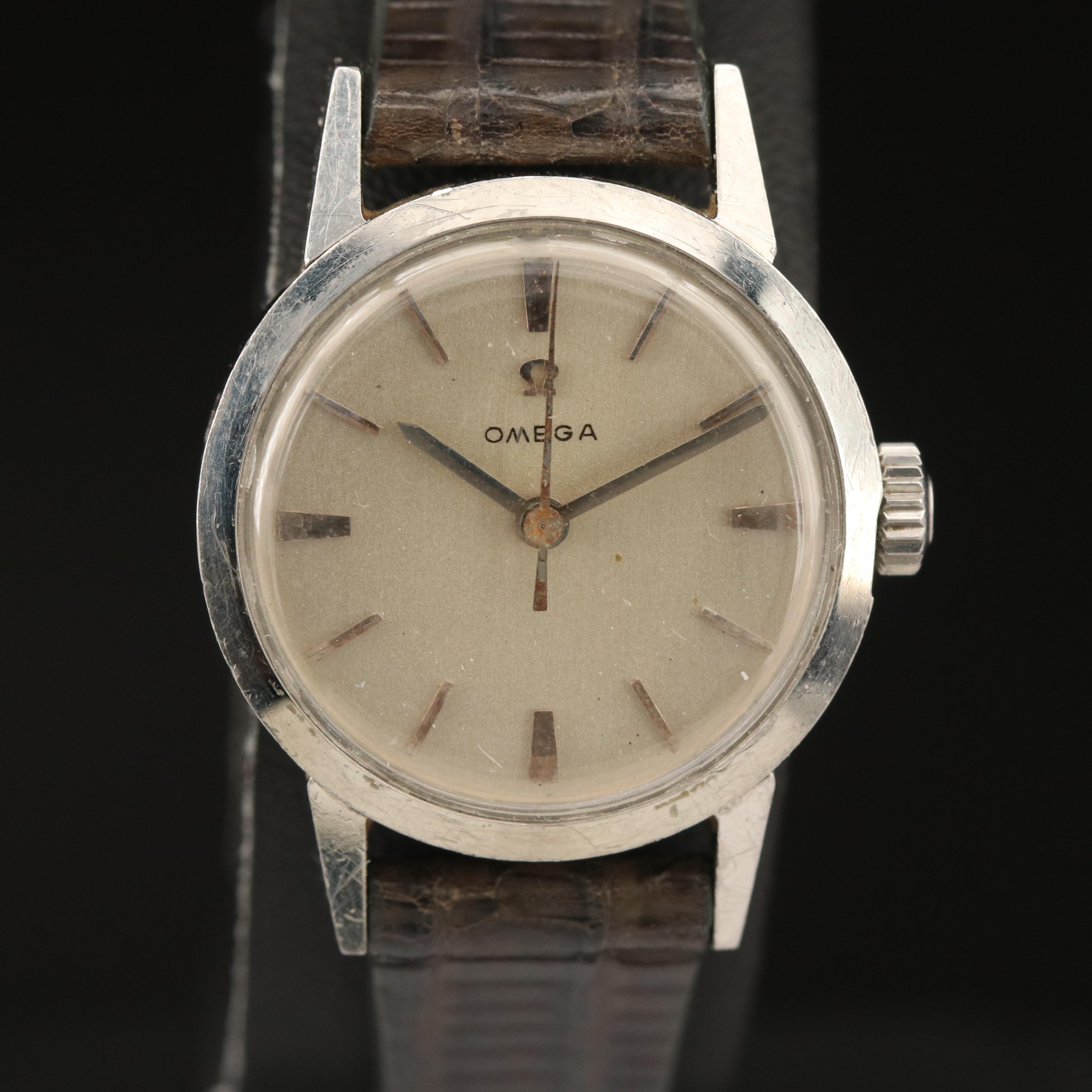 1963 Omega Stainless Steel Stem Wind Wristwatch | EBTH