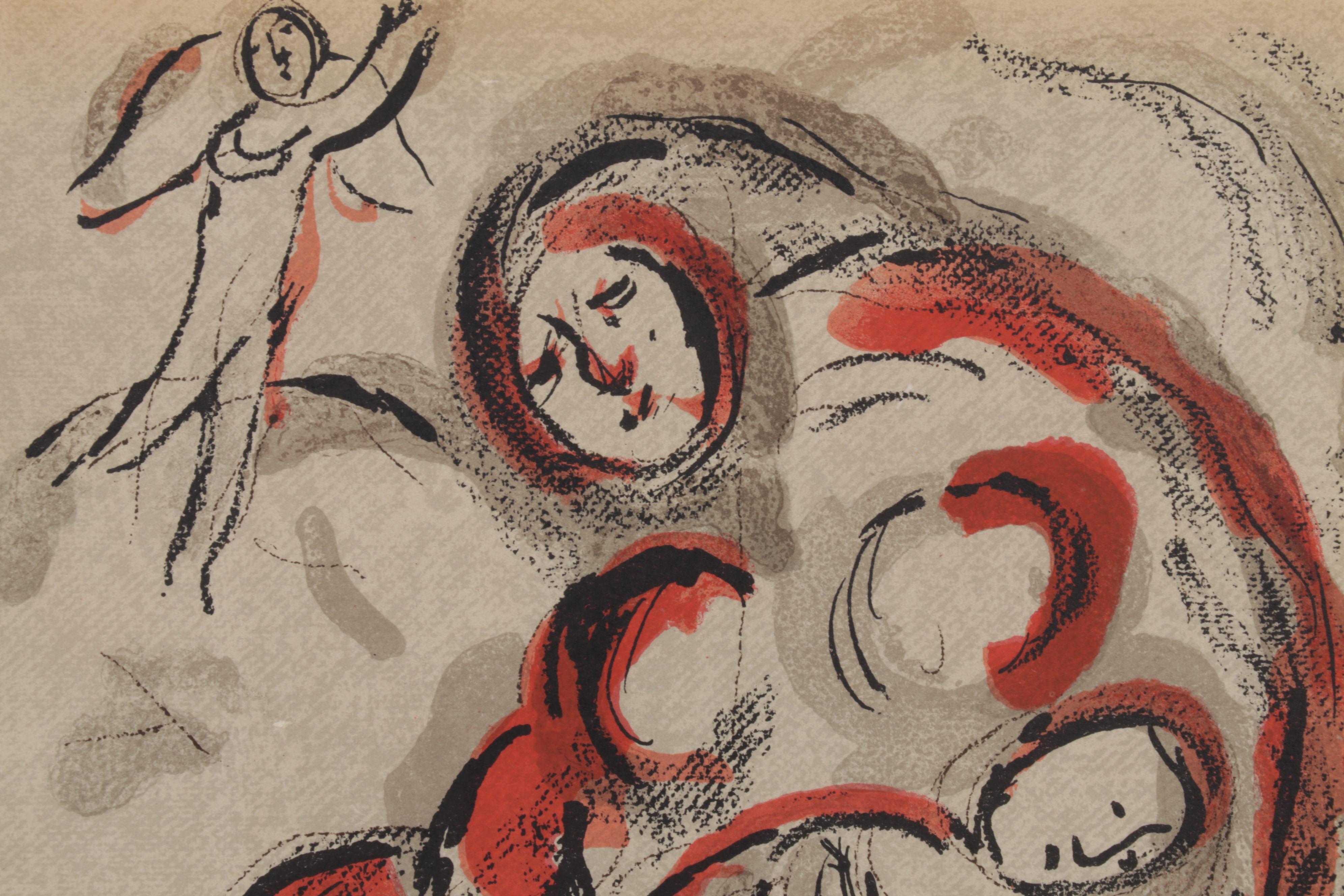 Marc Chagall Color Lithograph "Hagar in the Desert" From "Verve," 1960 ...