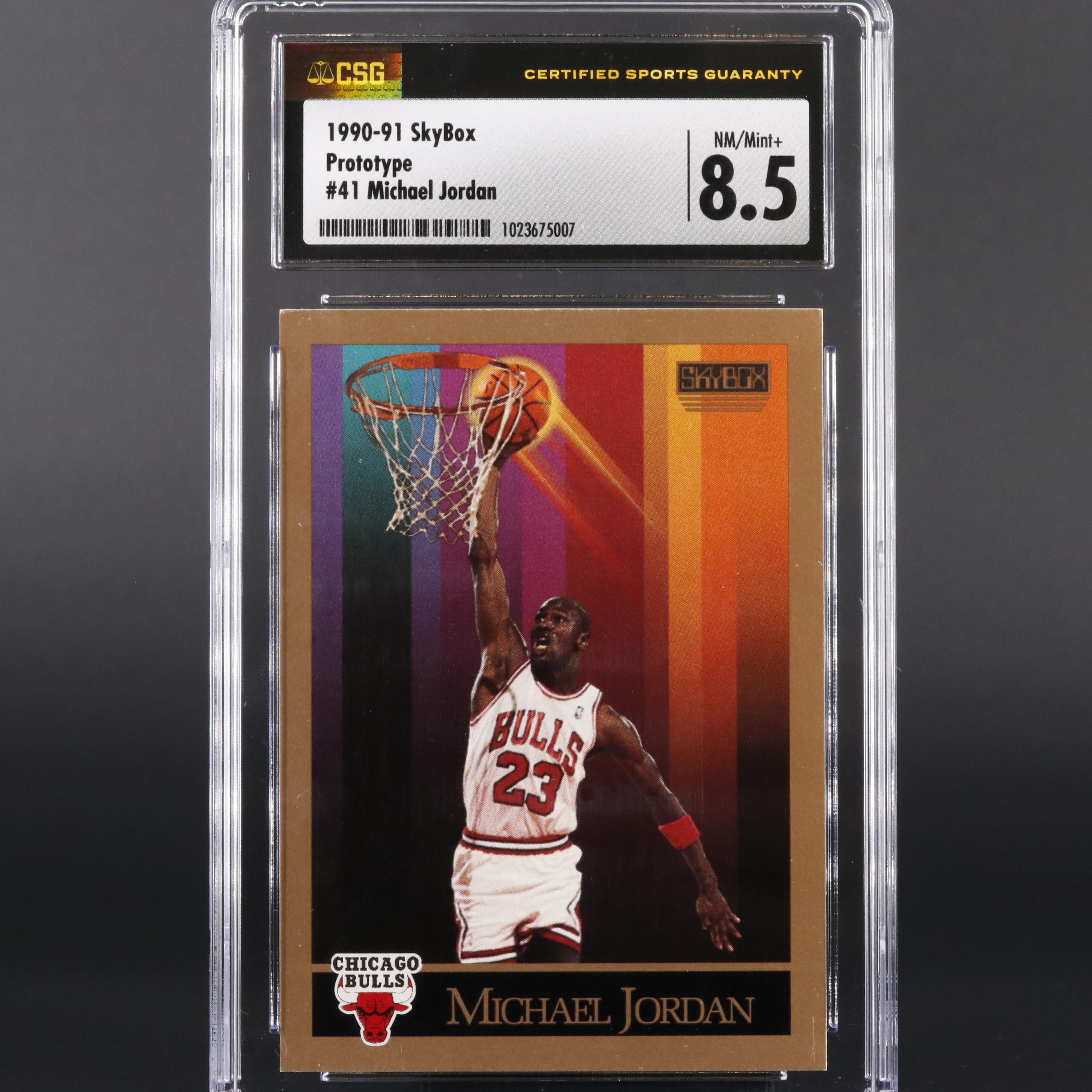 1990 SkyBox Prototype Michael Jordan #41 Graded CSG Mint 8.5 Basketball ...