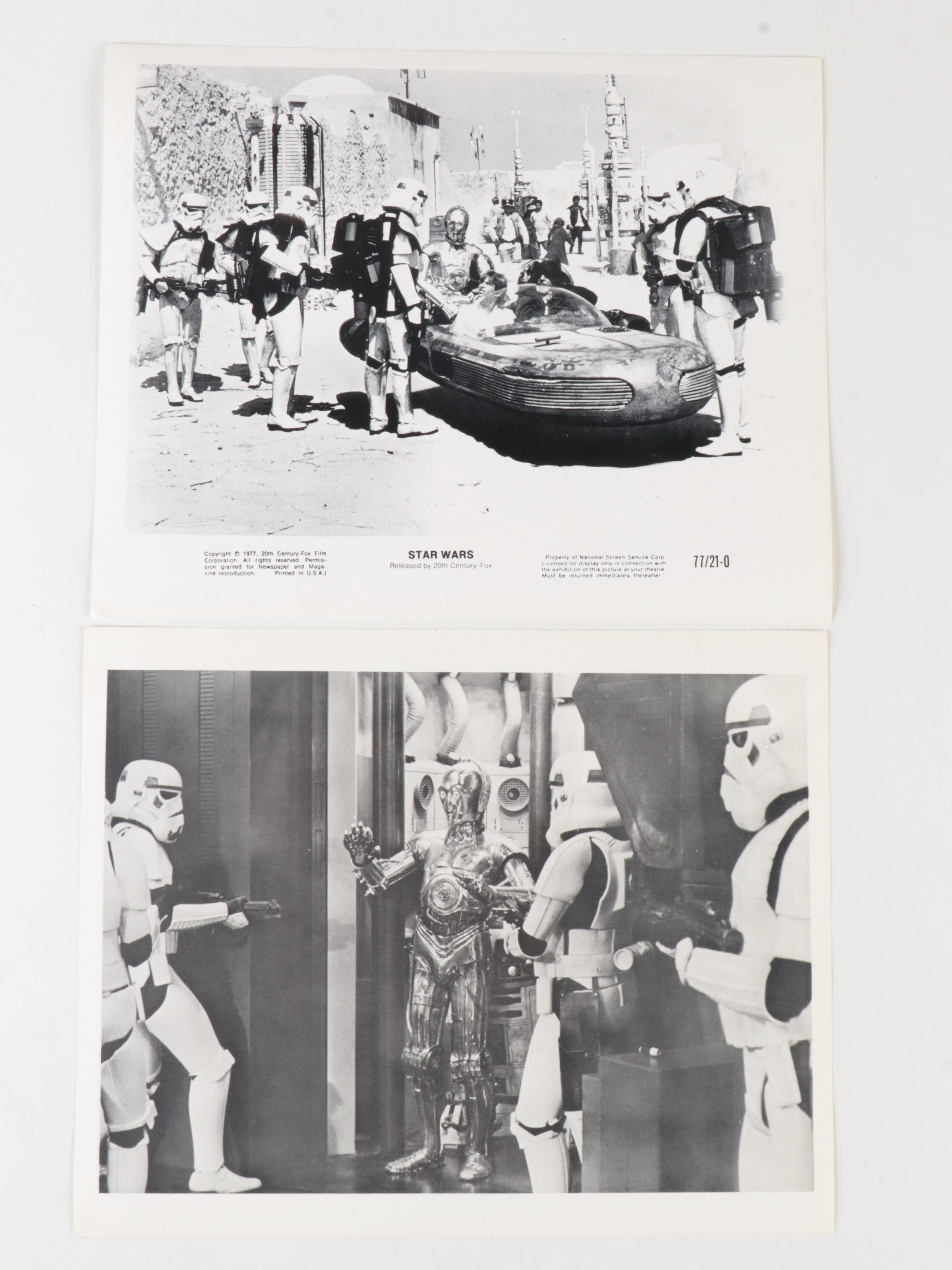 1977 Original Star Wars Movie Still Photograph Print Set | EBTH