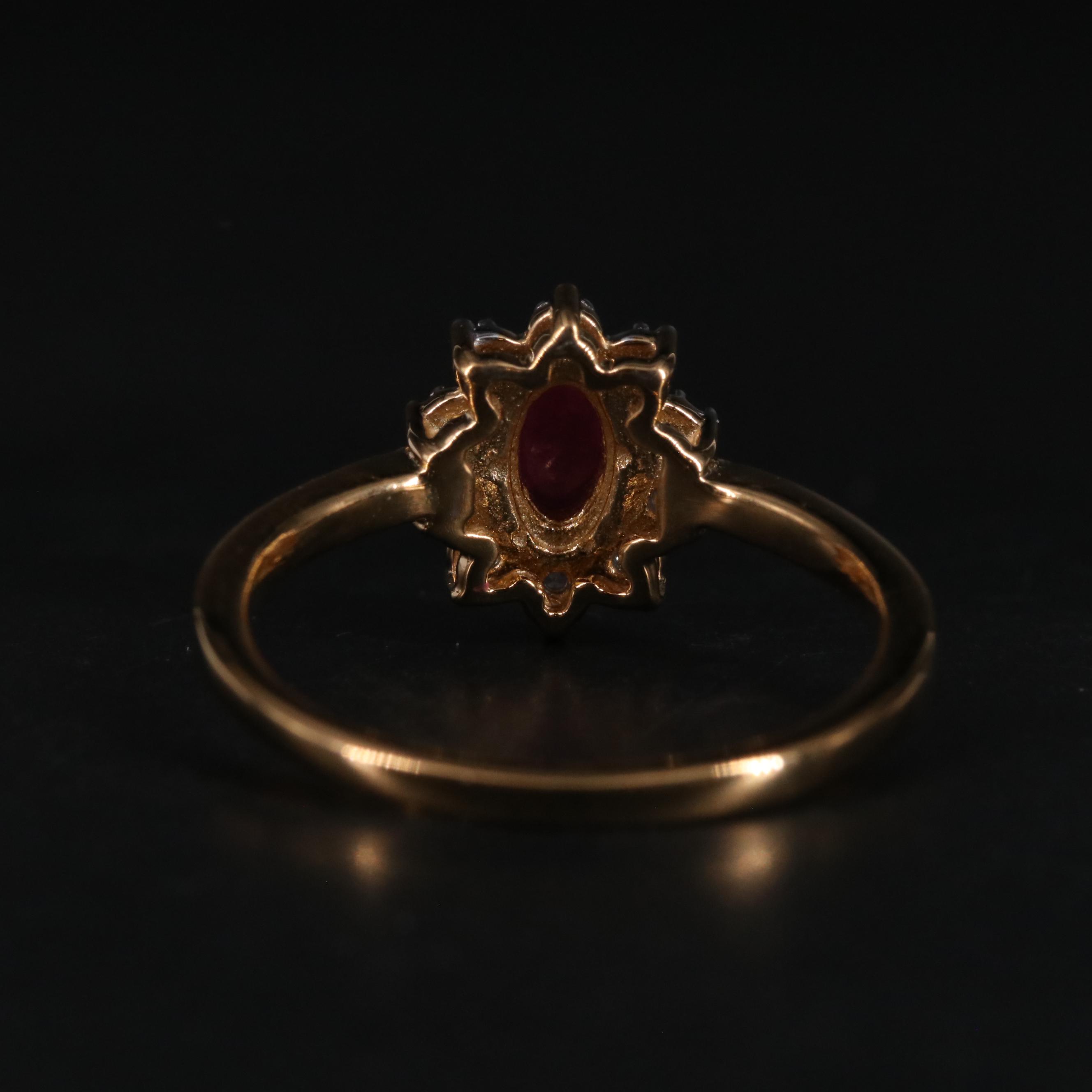 Sterling Ruby and Topaz Halo Ring | EBTH