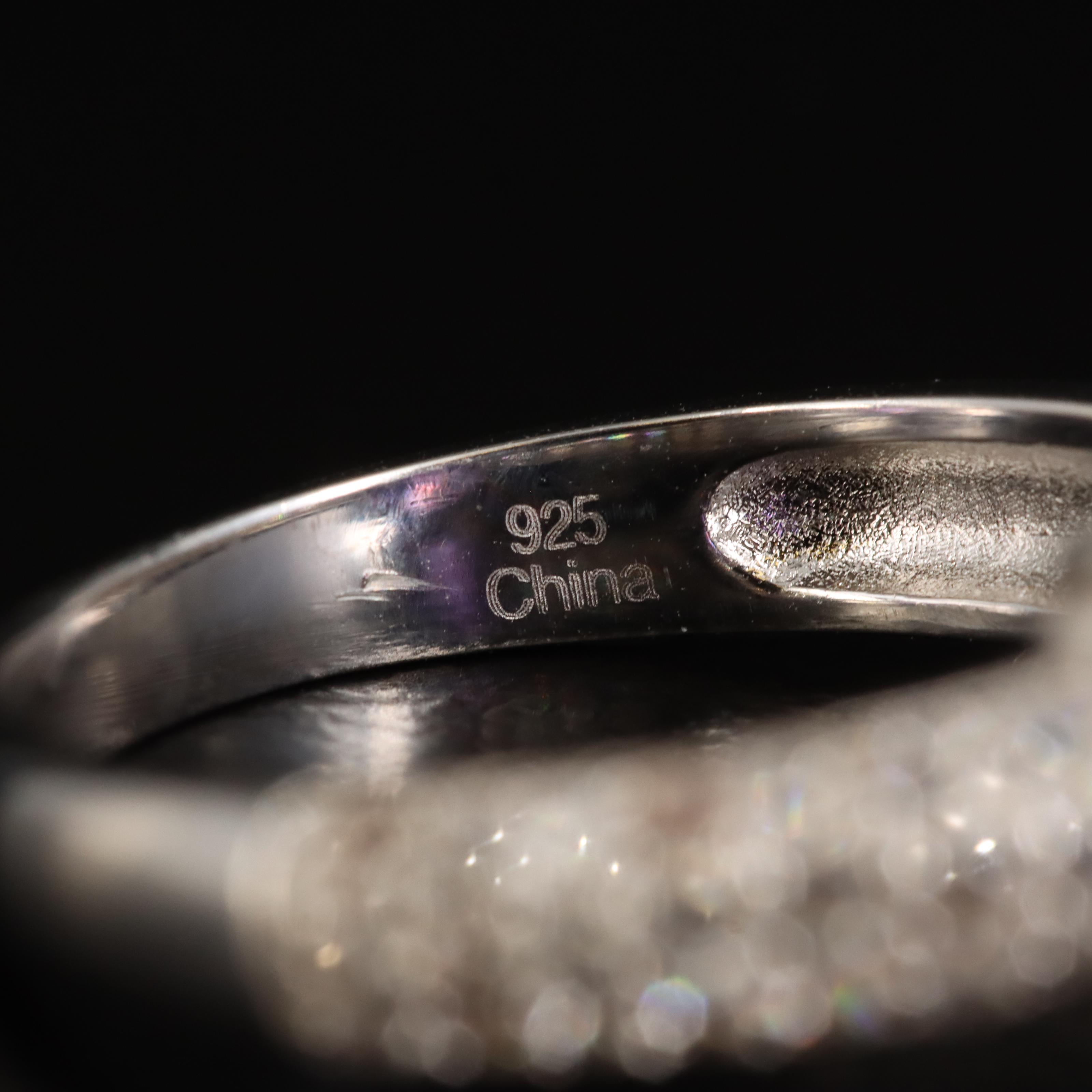 Sterling Color Change Sapphire and Zircon Ring | EBTH