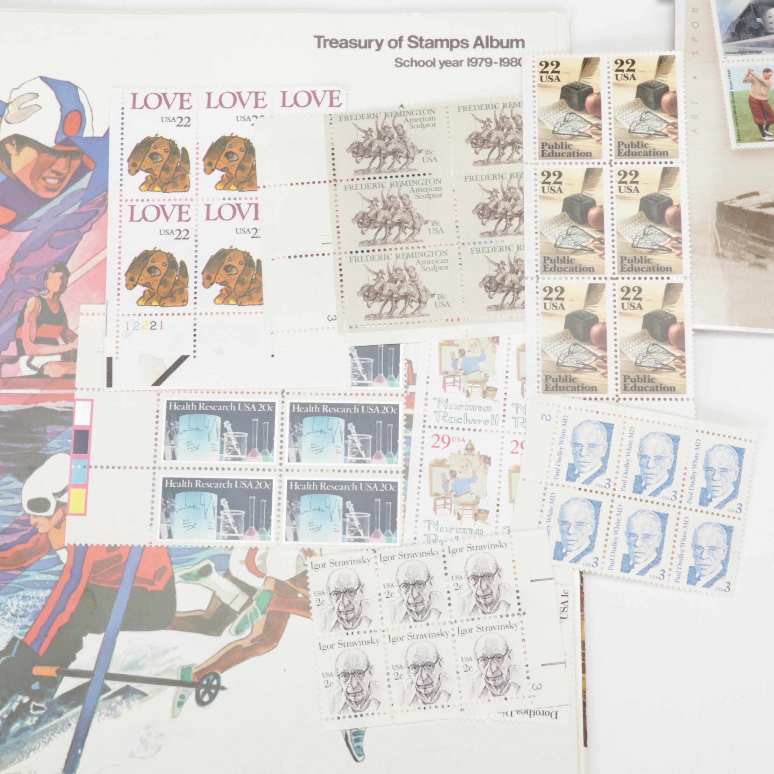United States Postage Stamp Collection, Late 20th Century | EBTH