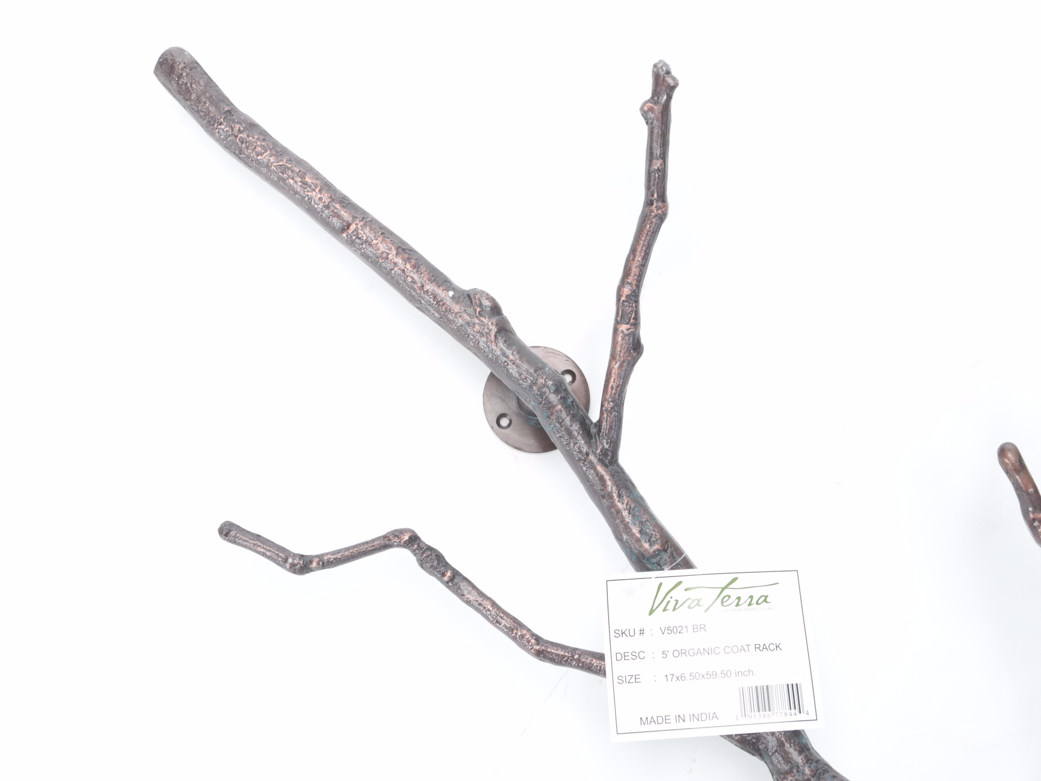 Viva Terra 5' Metal Tree Branch Wall Mounted Coat Rack | EBTH