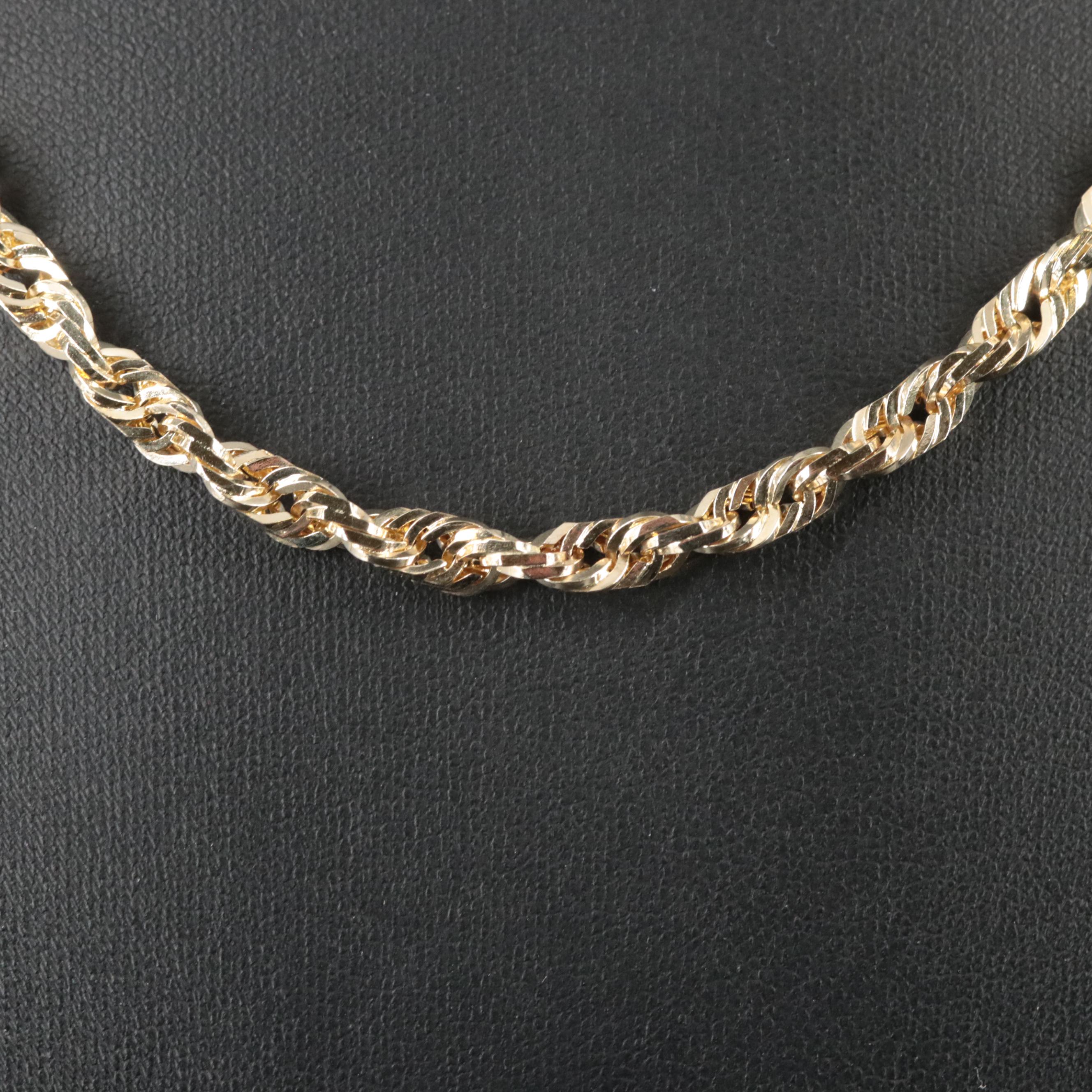 10K French Rope Chain Necklace | EBTH