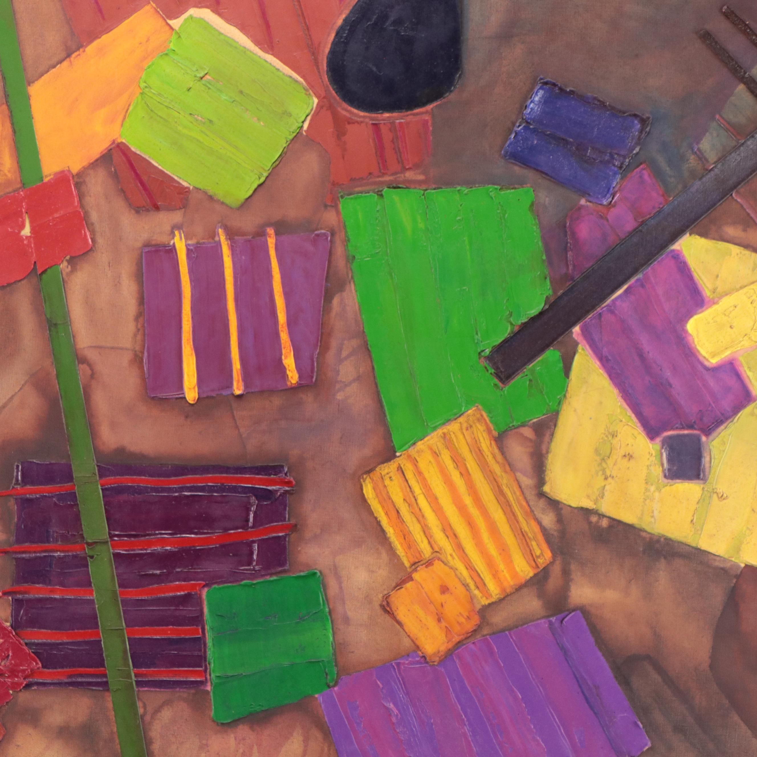 Walter Sorge Large-Scale Abstract Oil Painting "Juxtaposition," 1991 | EBTH