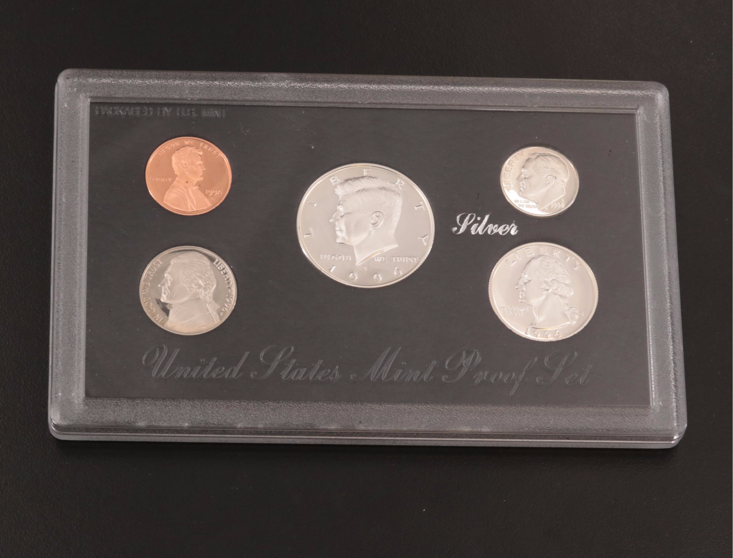 Three 1996 U.S. Mint Silver Proof Sets | EBTH