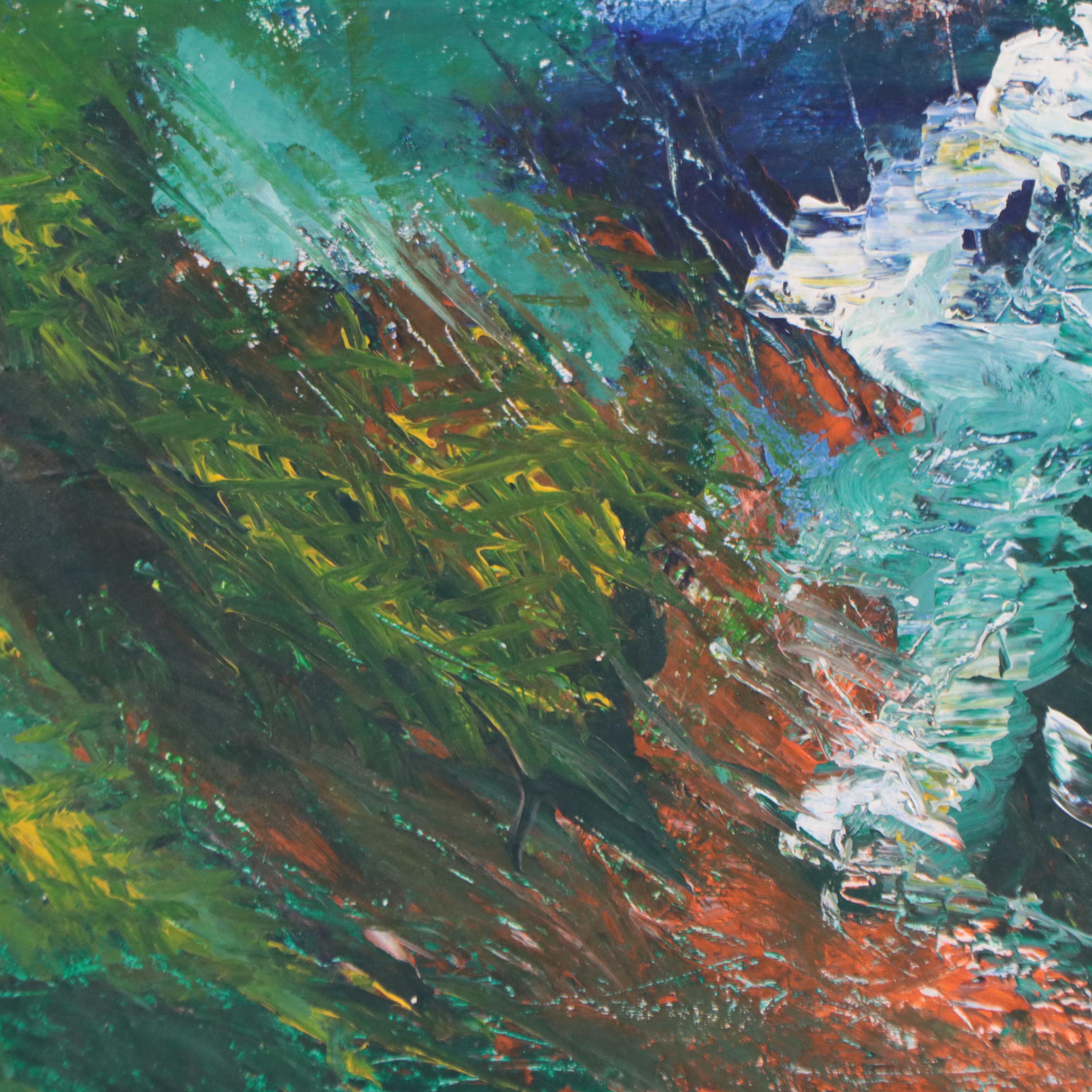 Abstract Expressionist Style Acrylic Painting | EBTH