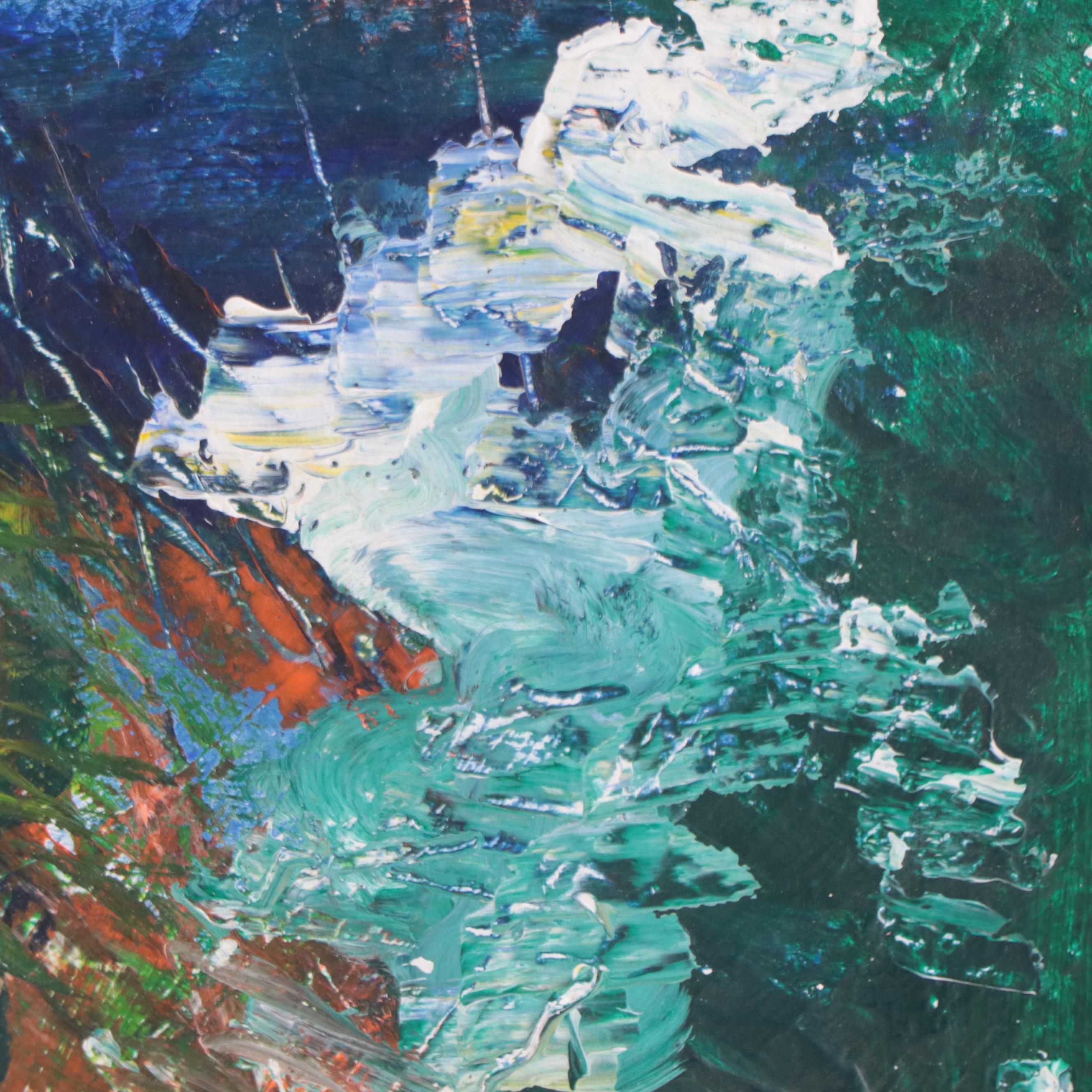 Abstract Expressionist Style Acrylic Painting | EBTH