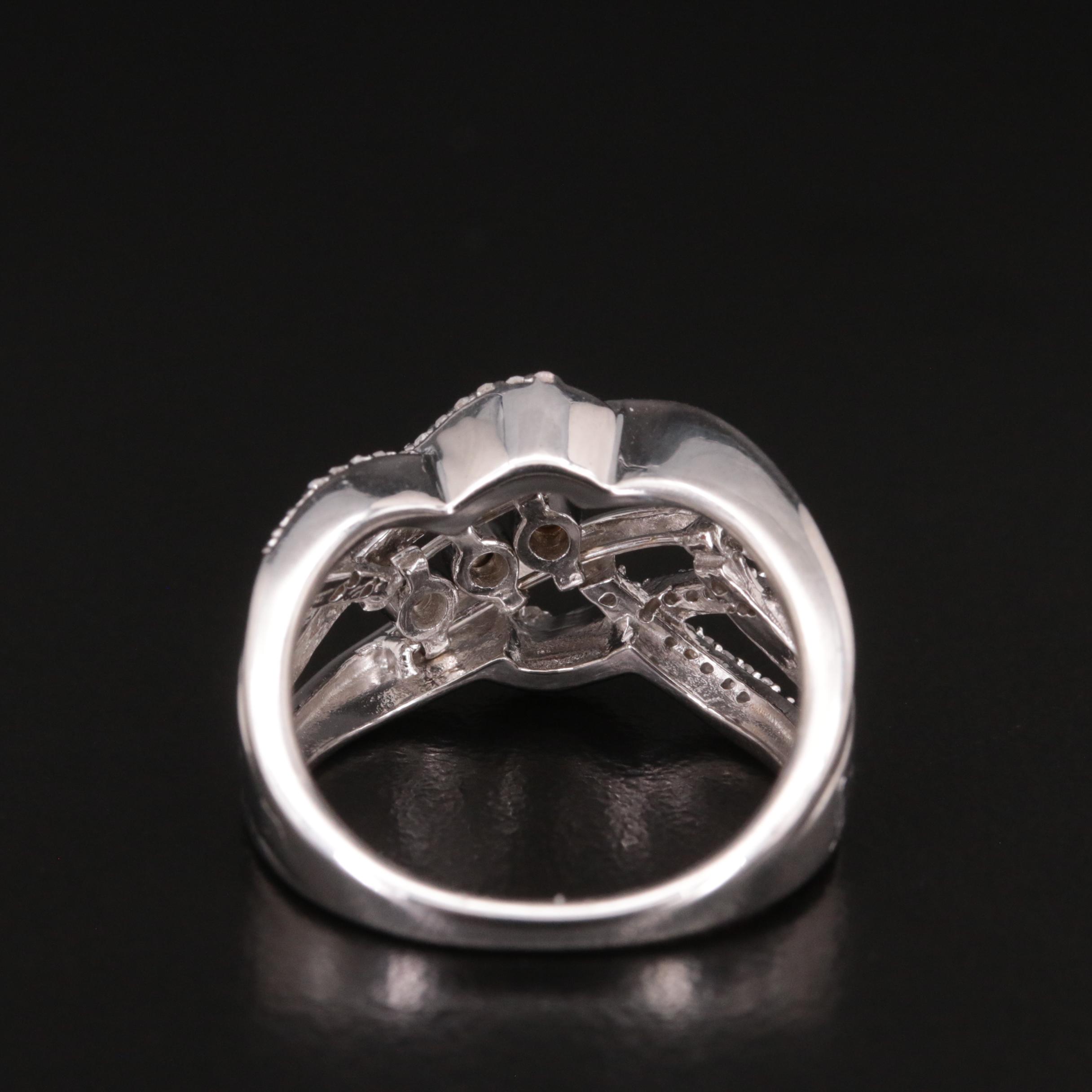 Sterling Diamond Crossover Slider Band | EBTH