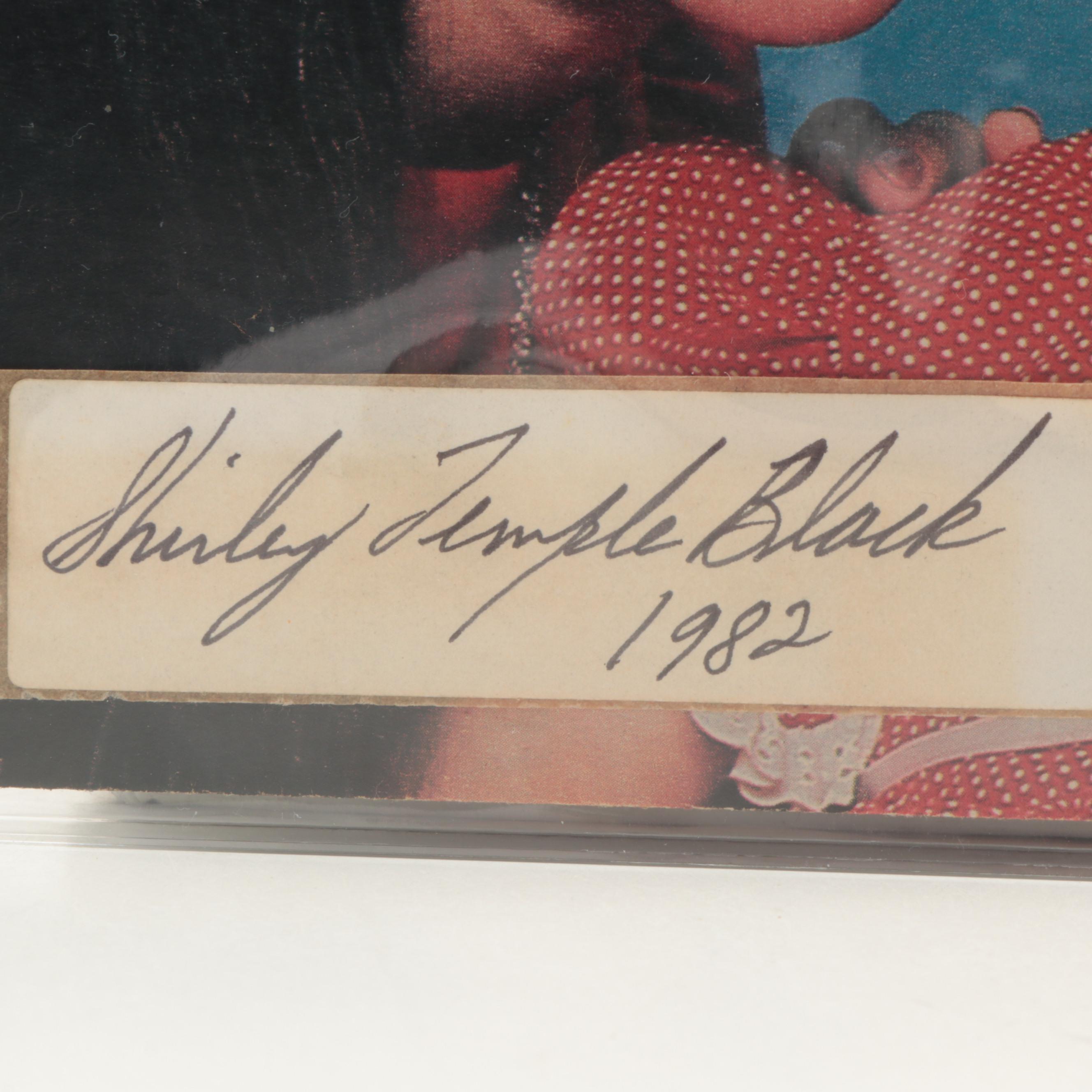 Shirley Temple Black Cut Signature With National Enquirer Magazine | EBTH