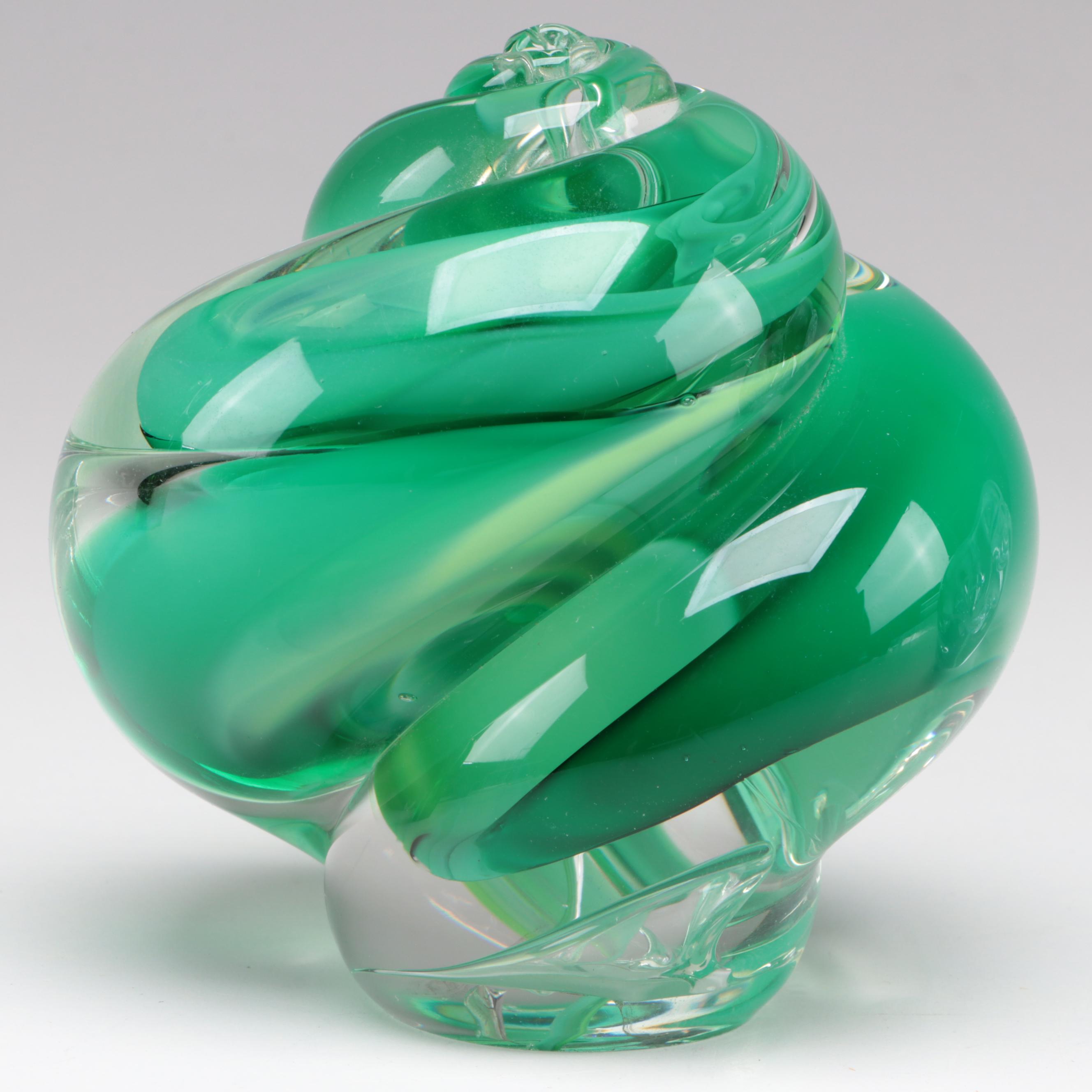 Signed Jim Karg Paperweight with Murano and Gibson Glass Figurines | EBTH
