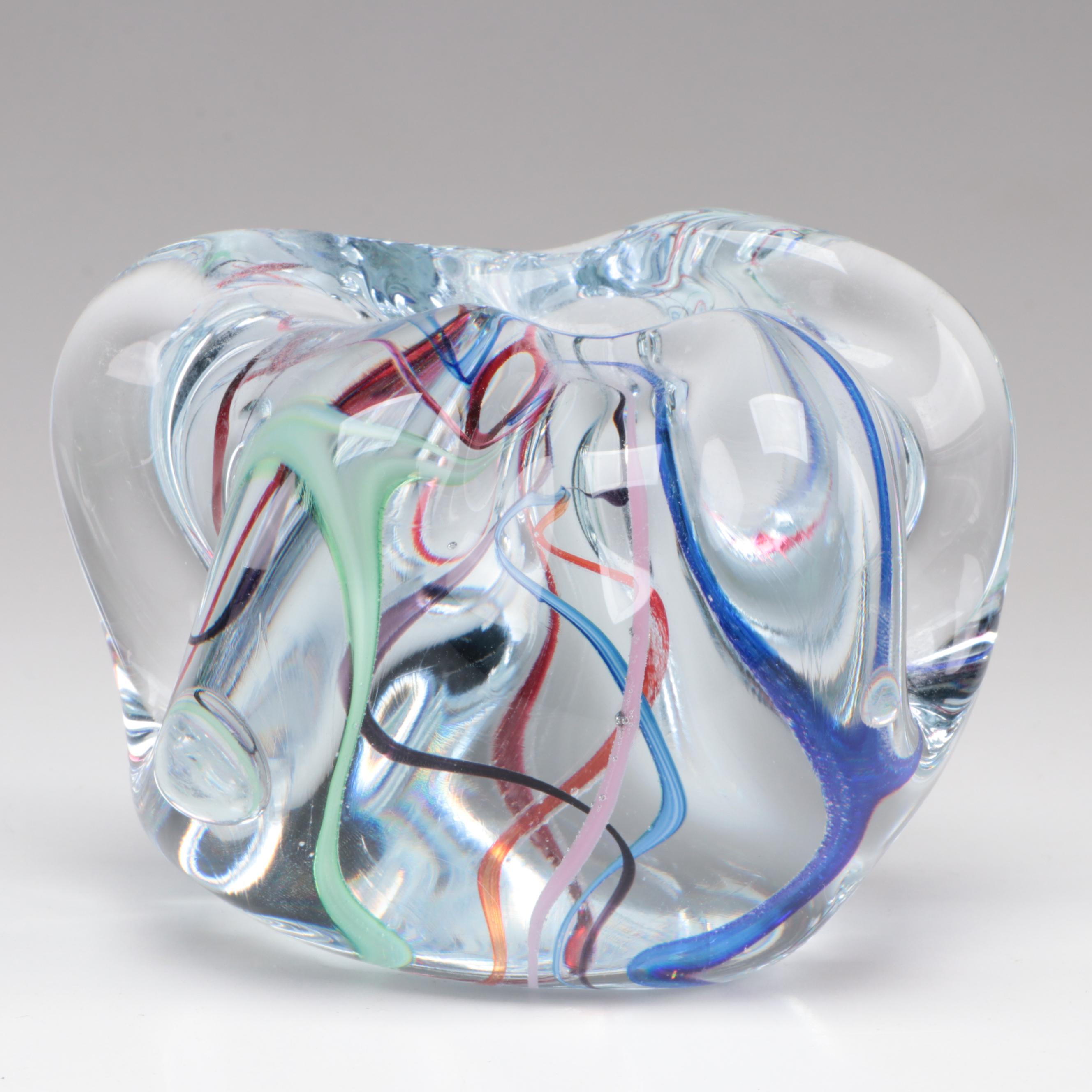 Signed Jim Karg Paperweight with Murano and Gibson Glass Figurines | EBTH