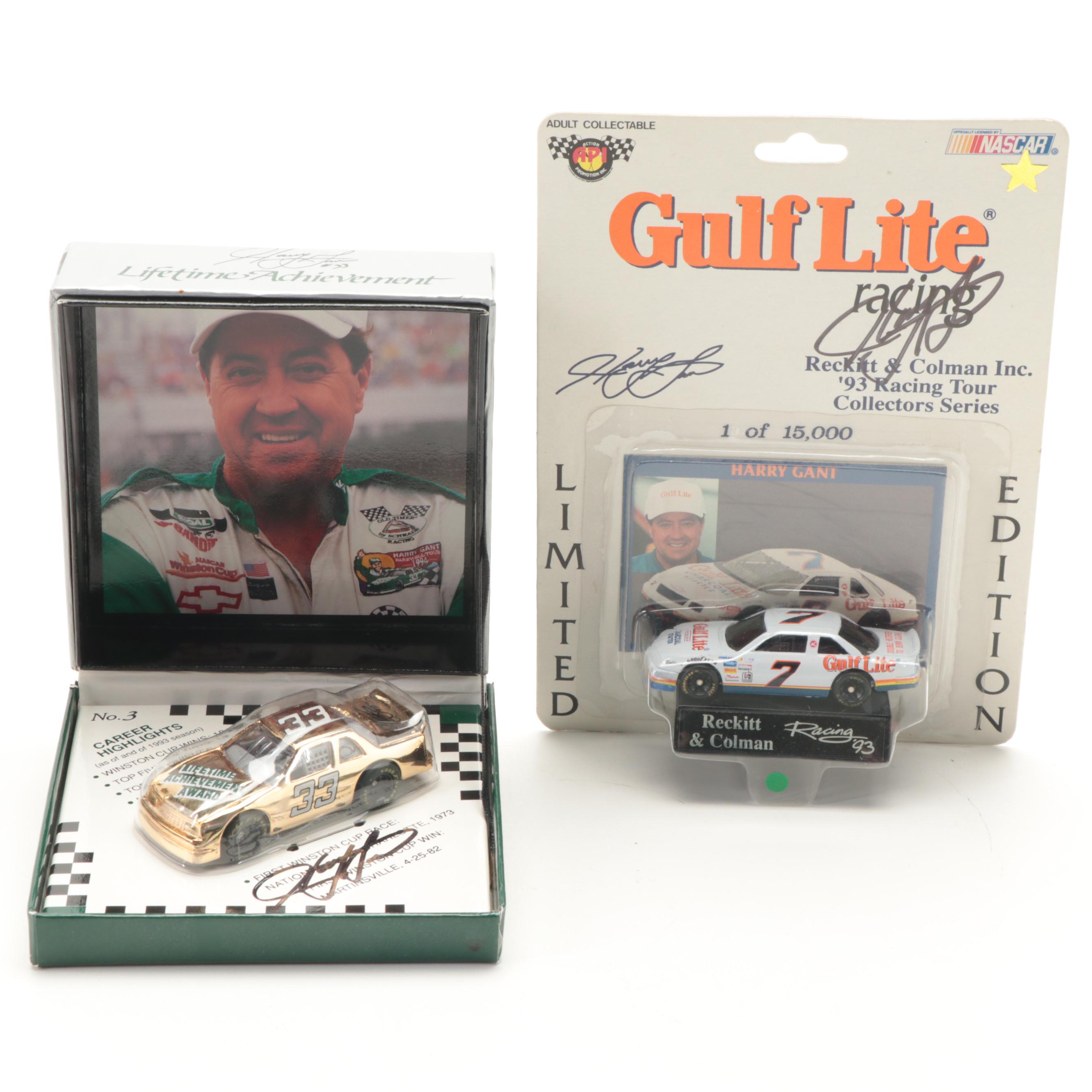 Harry Gant, Jimmy Spencer Signed Diecast Toy Model Race Cars | EBTH