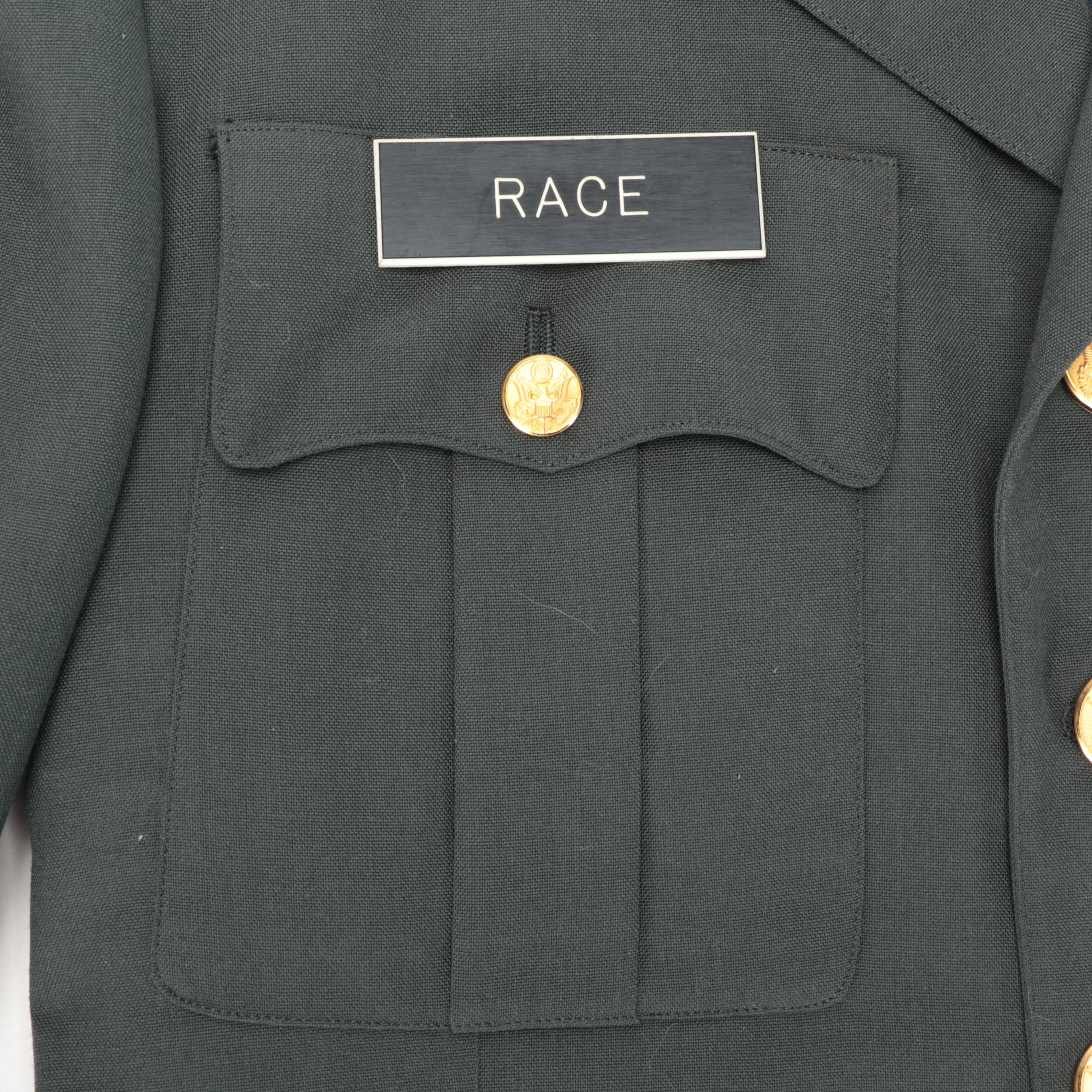 Vietnam Era U. S. Army Dress Green Uniform Jacket with Ribbons and ...