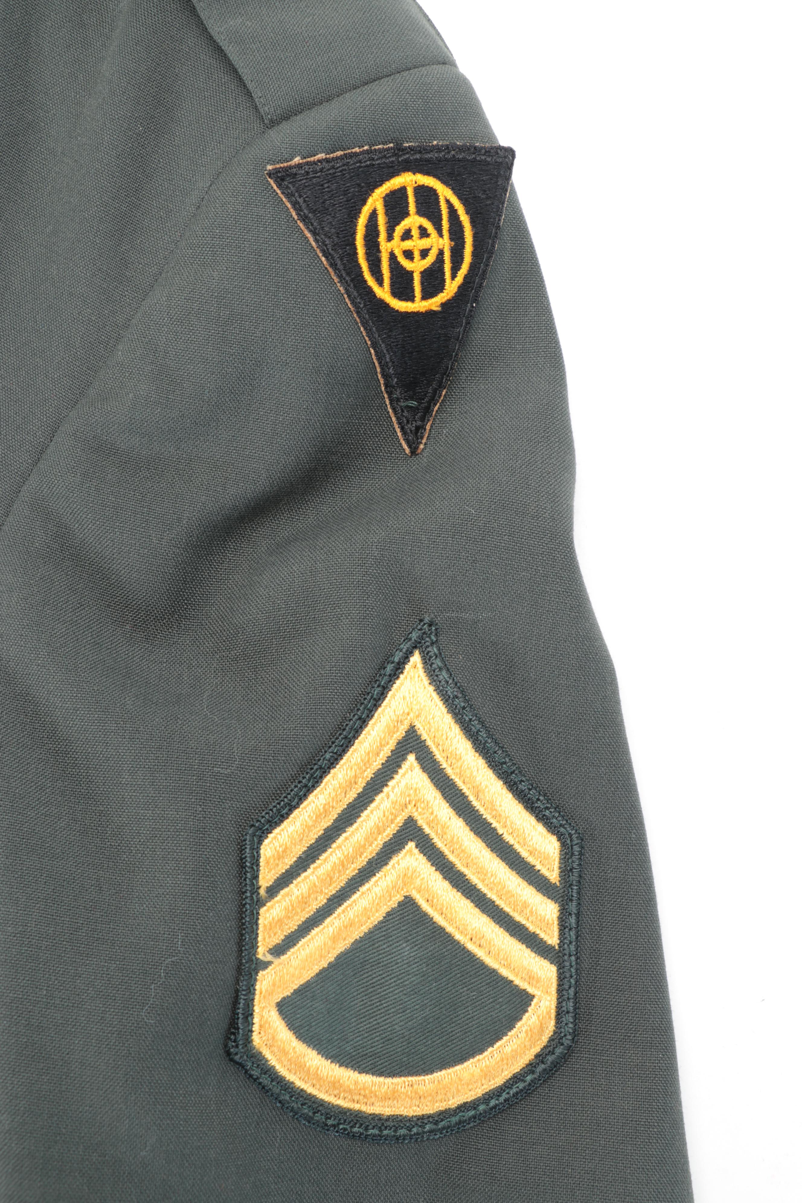 Vietnam Era U. S. Army Dress Green Uniform Jacket with Ribbons and ...