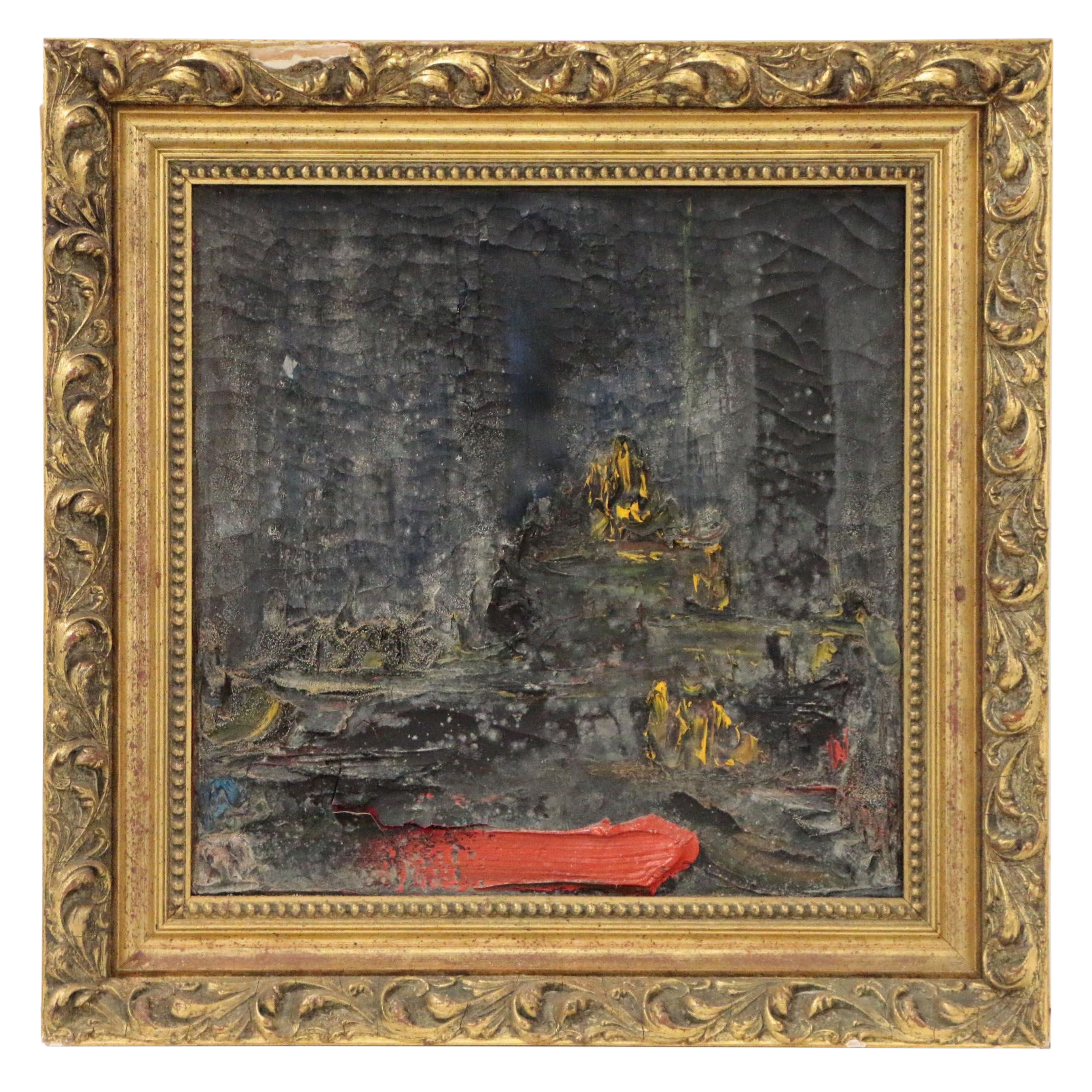 Joachim Probst Abstract Oil Painting "Motif", 1970 | EBTH