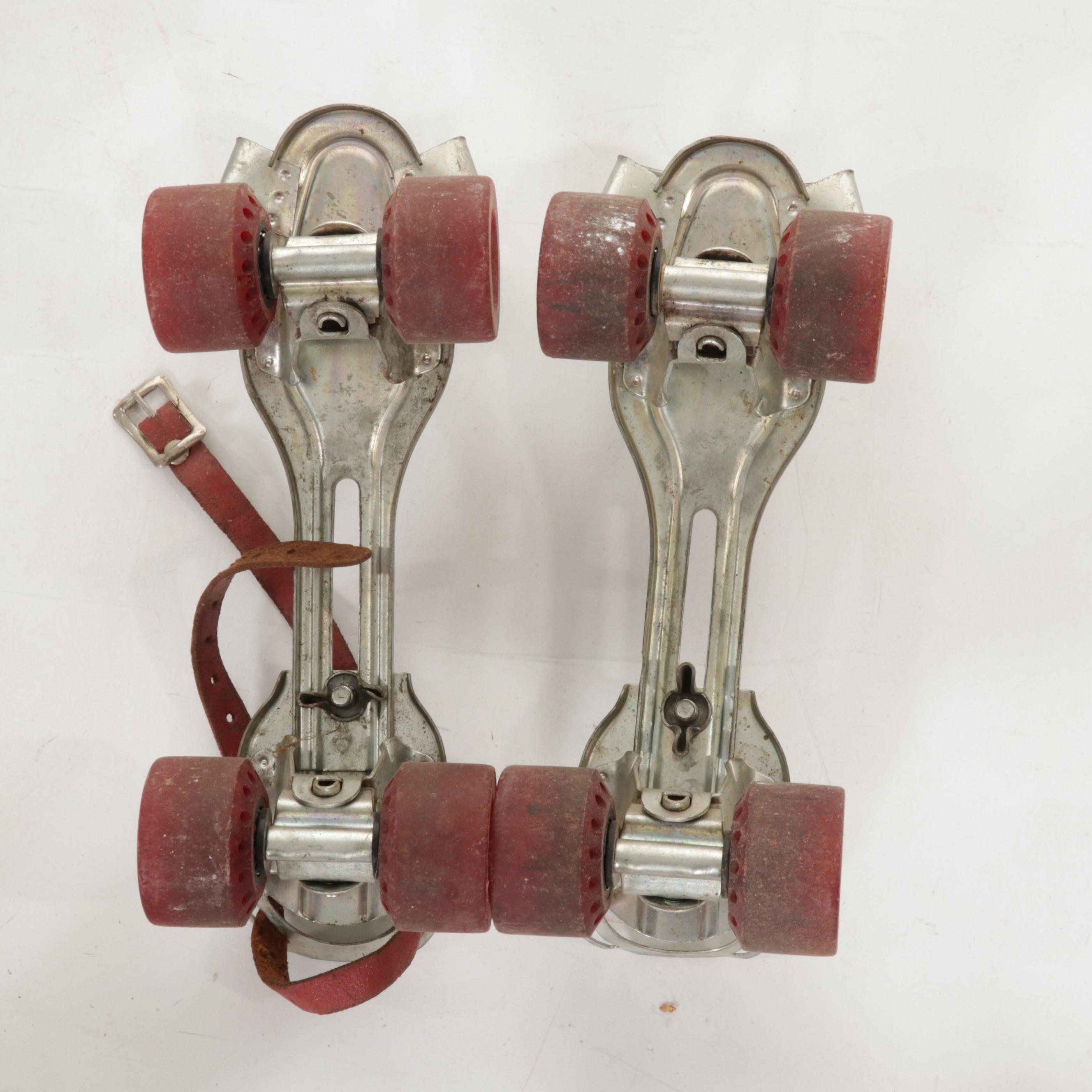 Champion Fastback Snow Sled and Clamp-on Roller Skates, Mid 20th ...