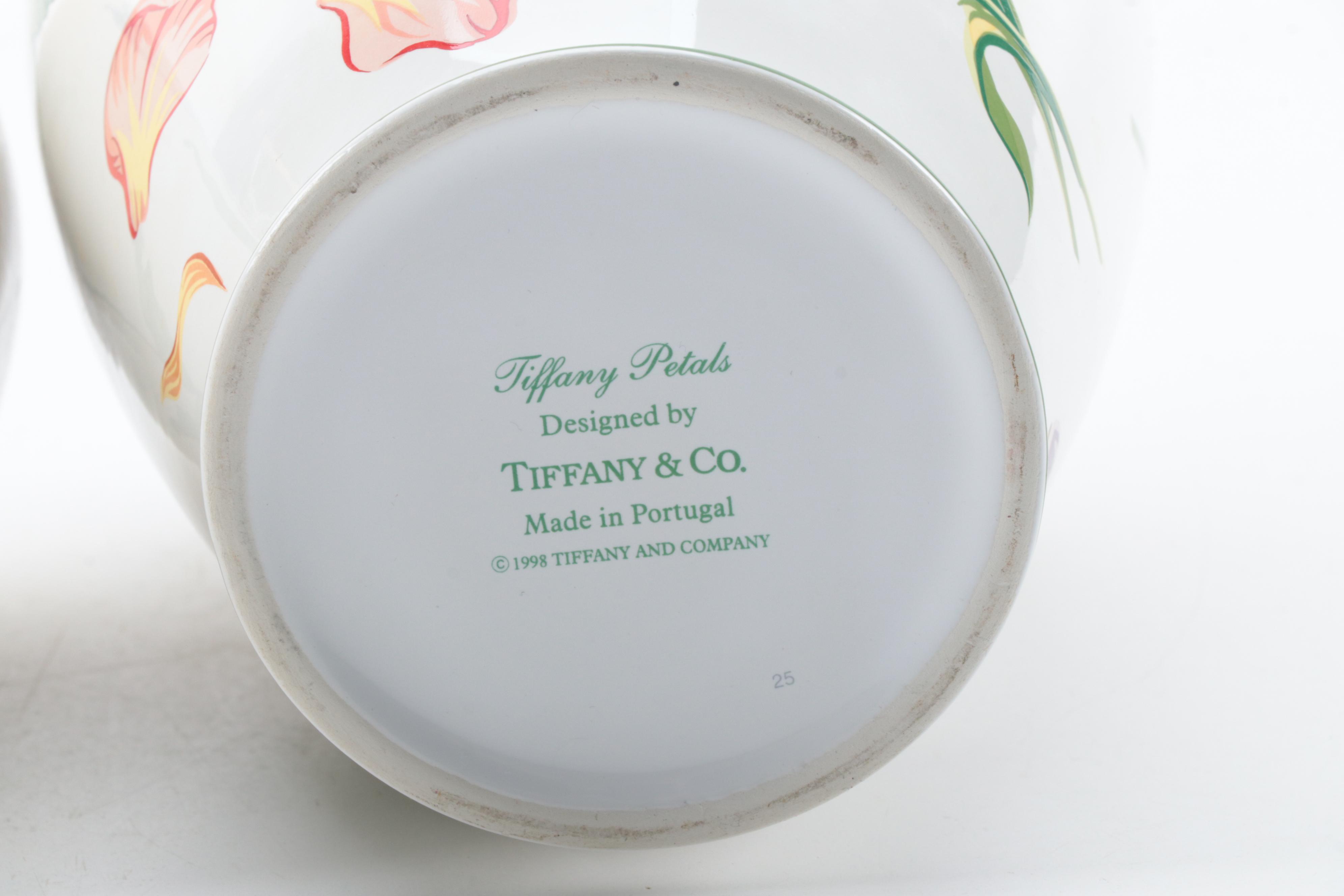 Tiffany & Co. "Tiffany Petals" and "Tiffany Tulips" Ceramic Vases | EBTH