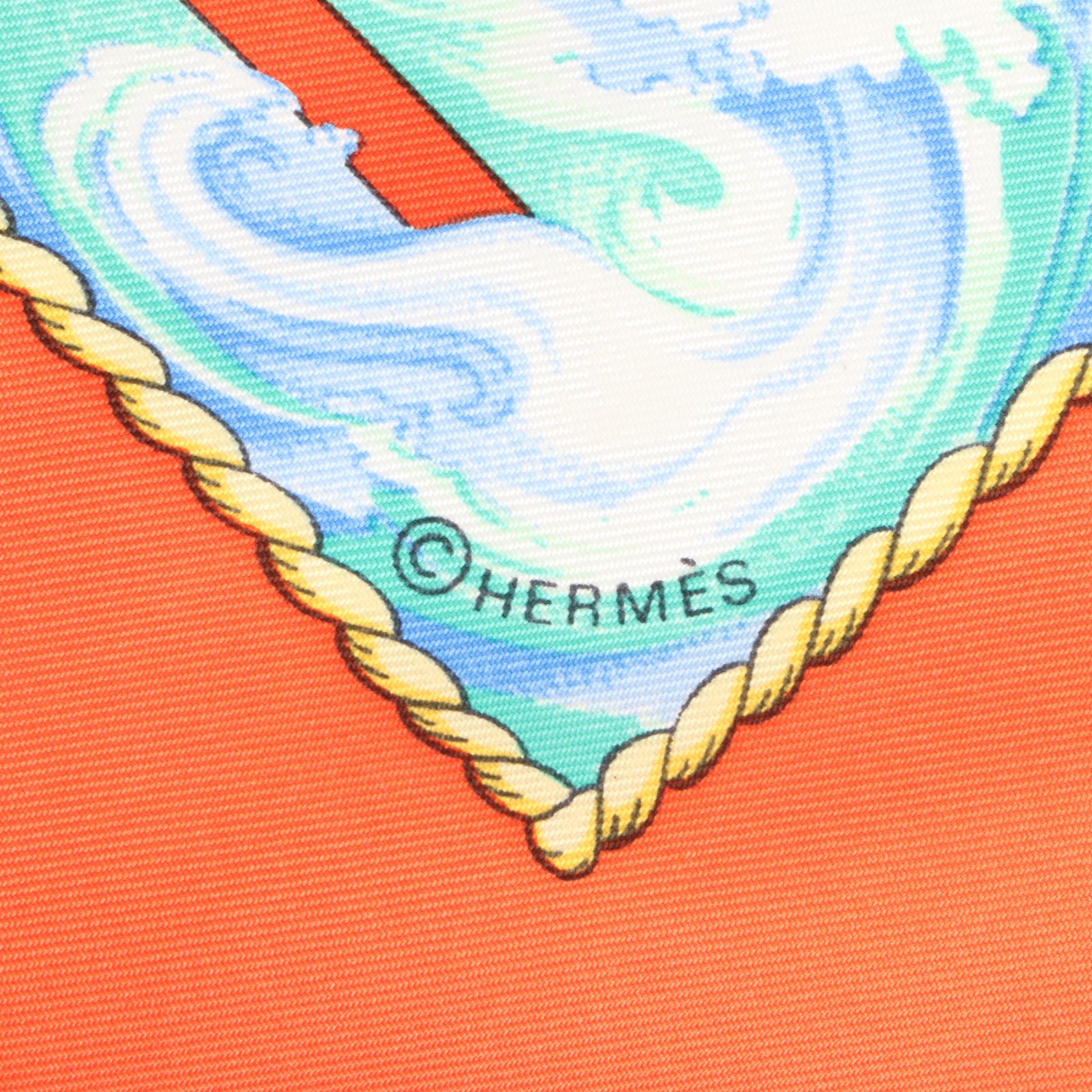 Hermès ''Vive le Vent" Scarf 90 in Silk Twill | EBTH