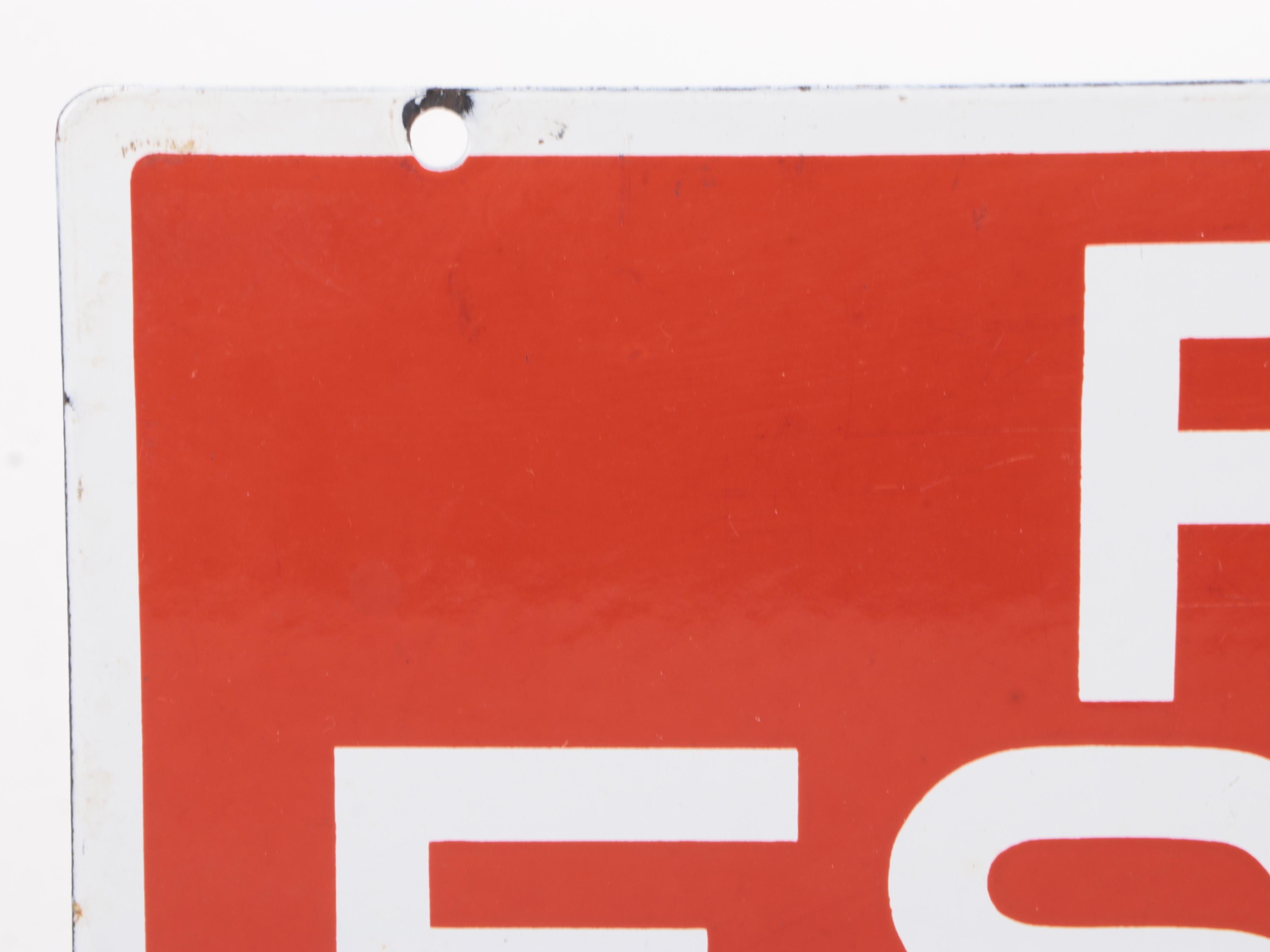 Enameled Metal Fire Escape Sign, Mid to Late 20th Century | EBTH