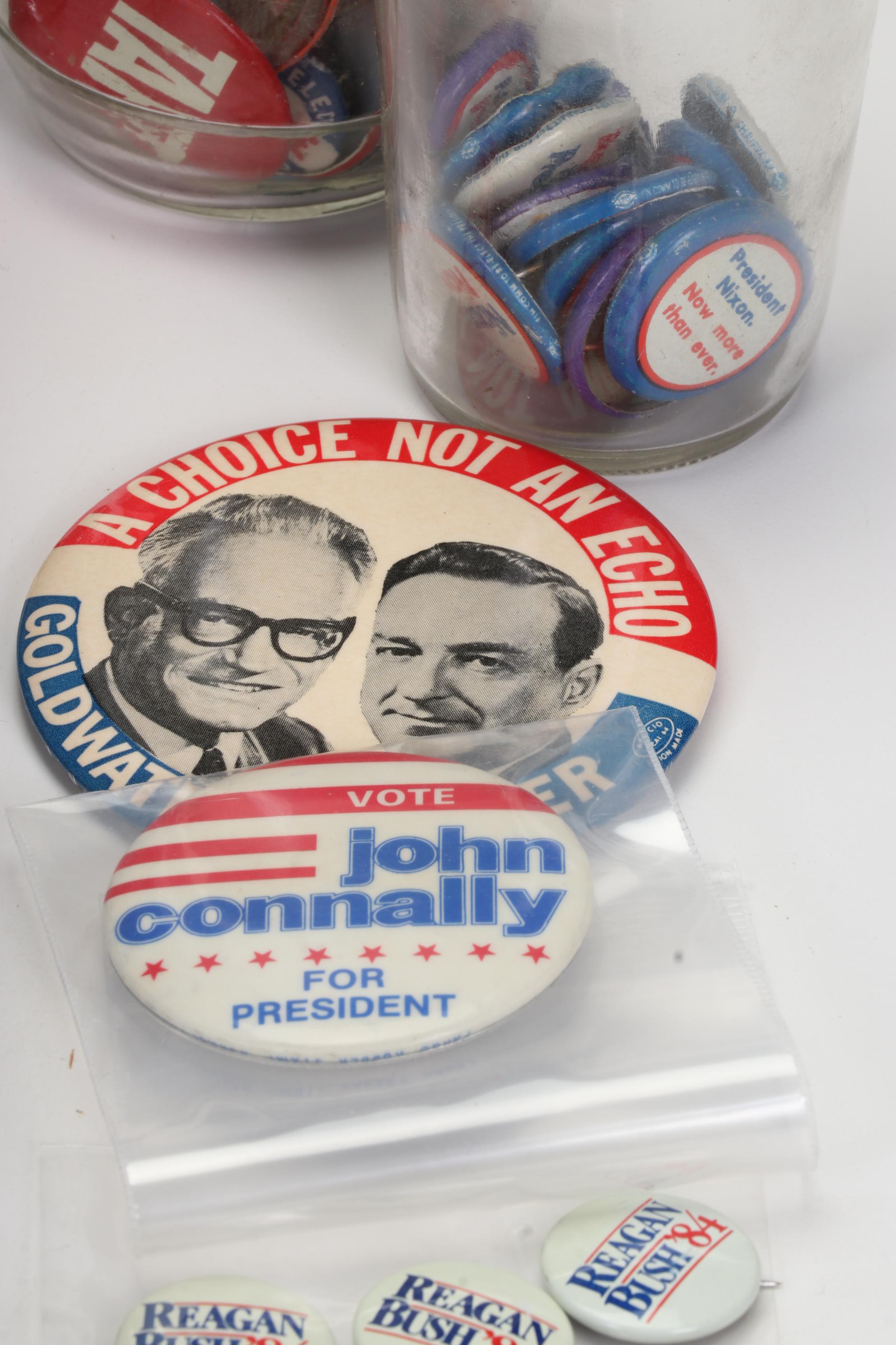 Vintage Political Pinbacks Featuring Reagan, Nixon, Carter, and More | EBTH