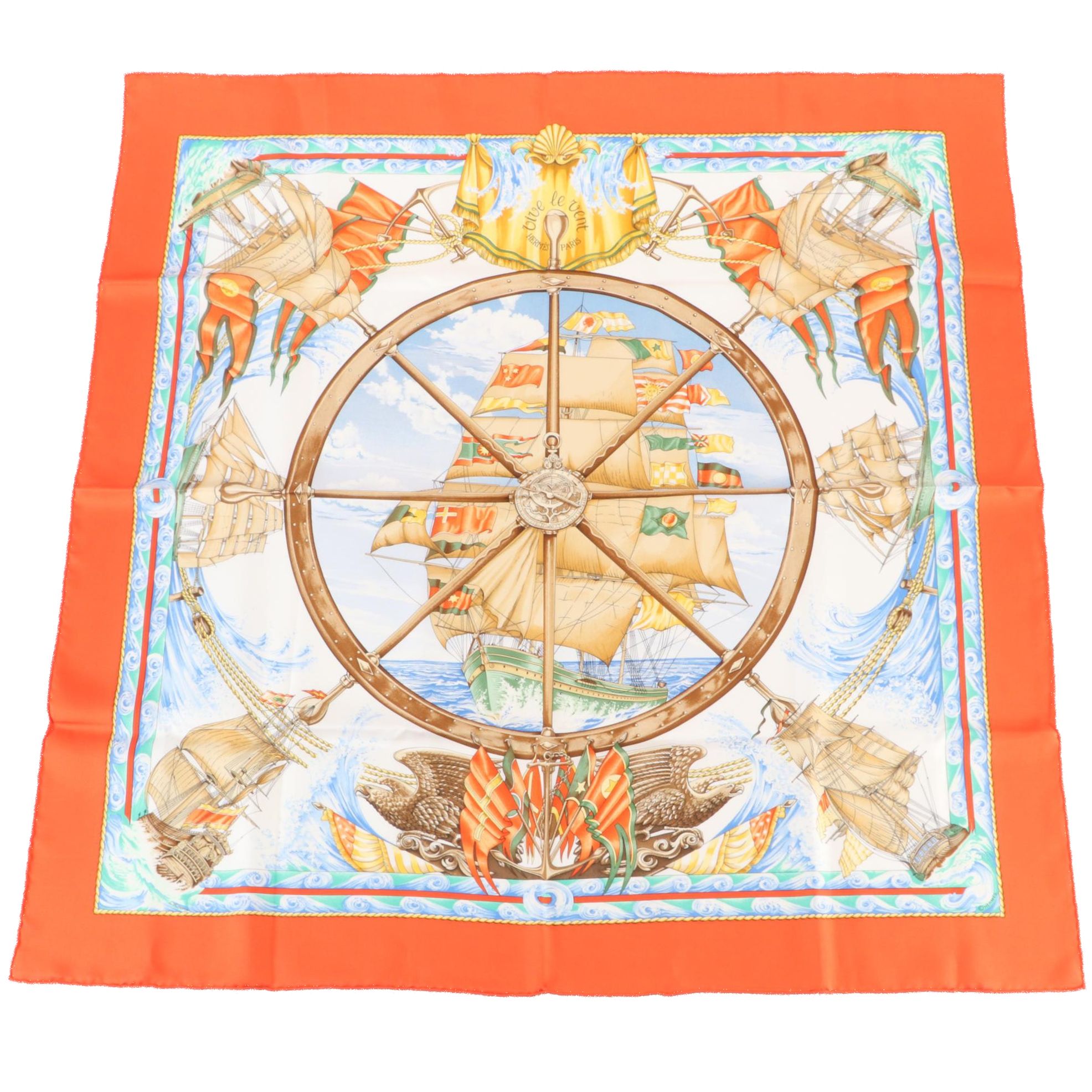 Hermès ''Vive le Vent" Scarf 90 in Silk Twill | EBTH