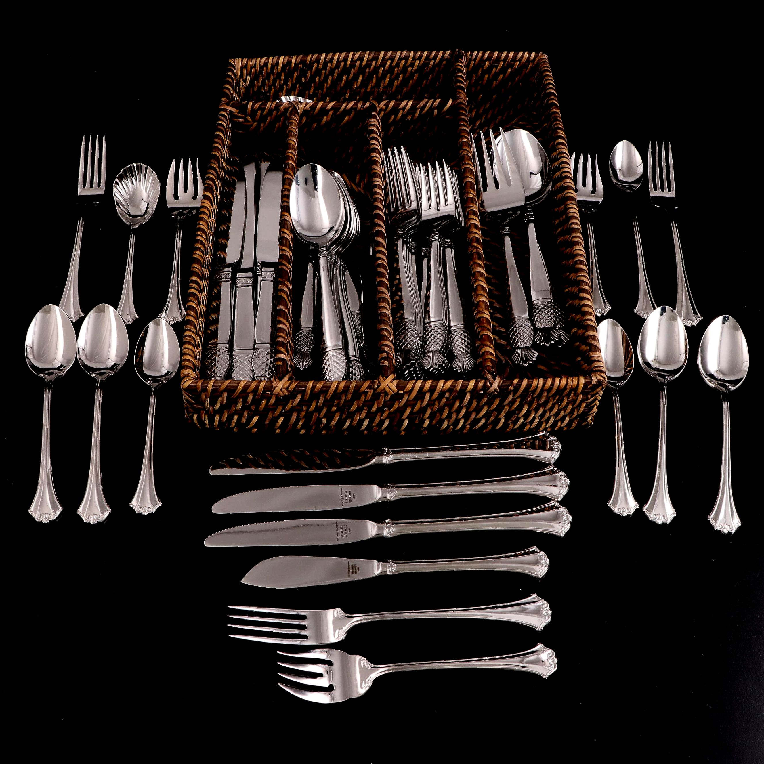 International "Pineapple" with Reed & Barton Stainless Flatware and ...