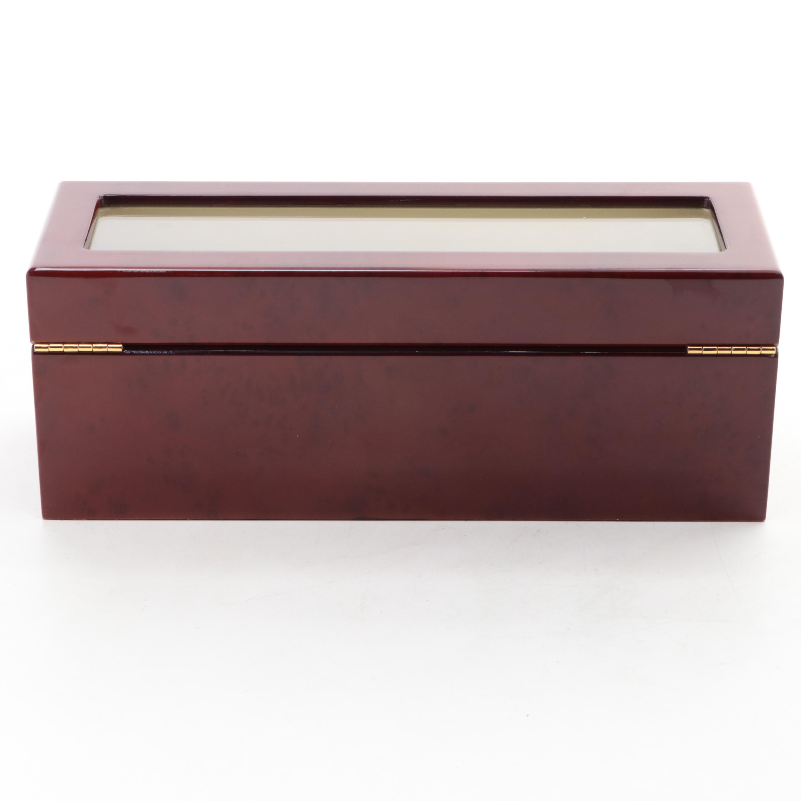 High Gloss Burl and Oak Finish Watch Cases | EBTH