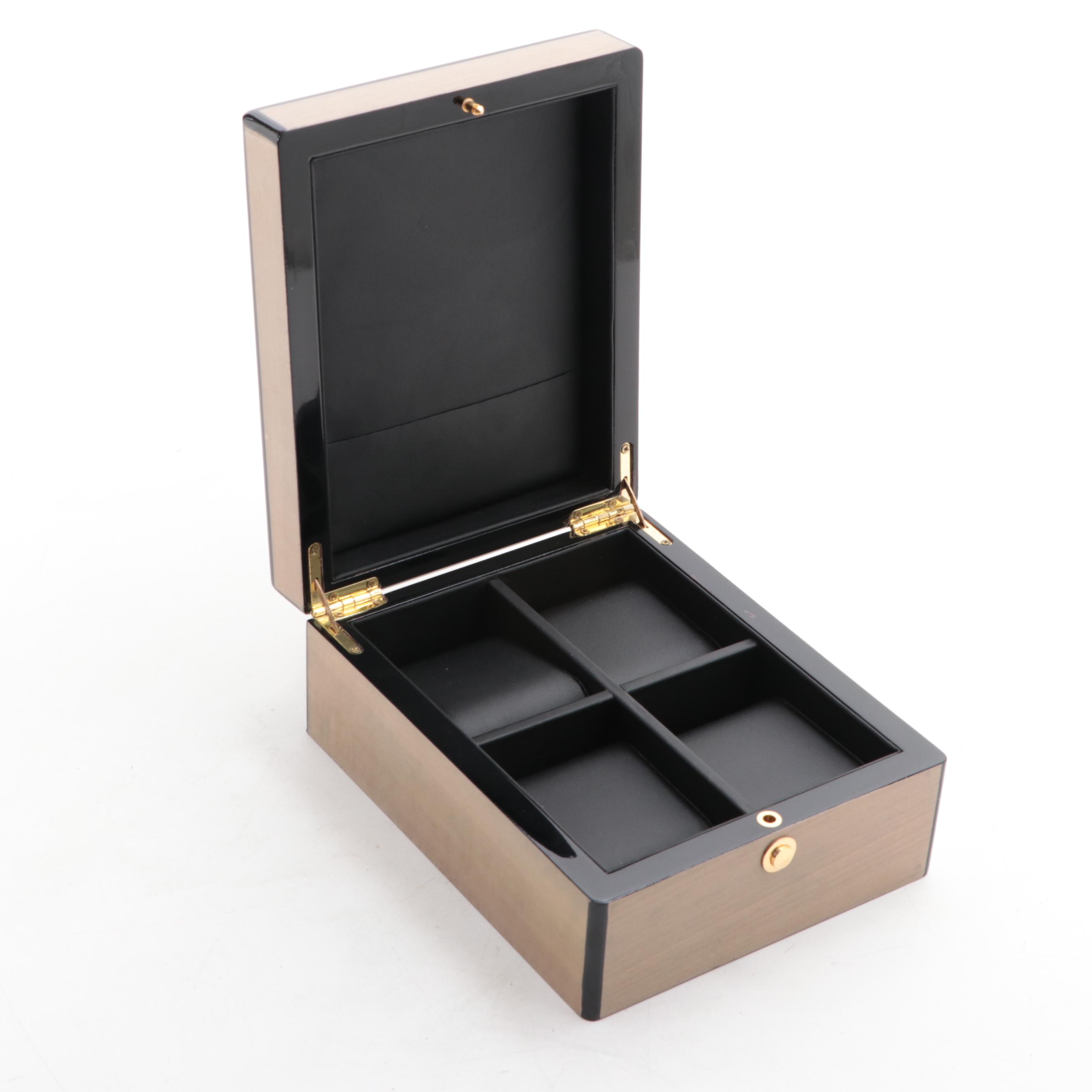 High Gloss Burl and Oak Finish Watch Cases | EBTH