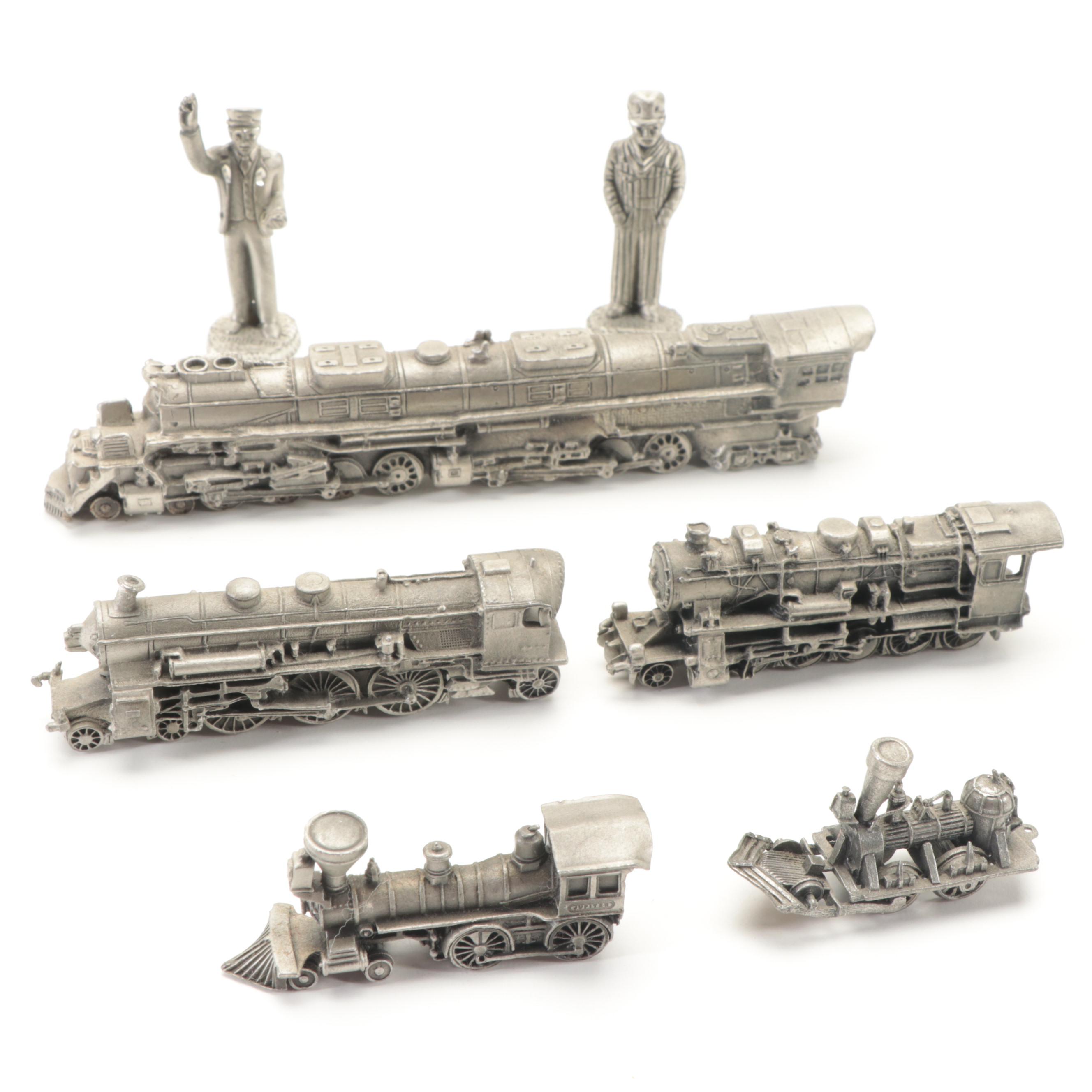 Franklin Mint Pewter Locomotives with Other Pewter Train and Conductors ...