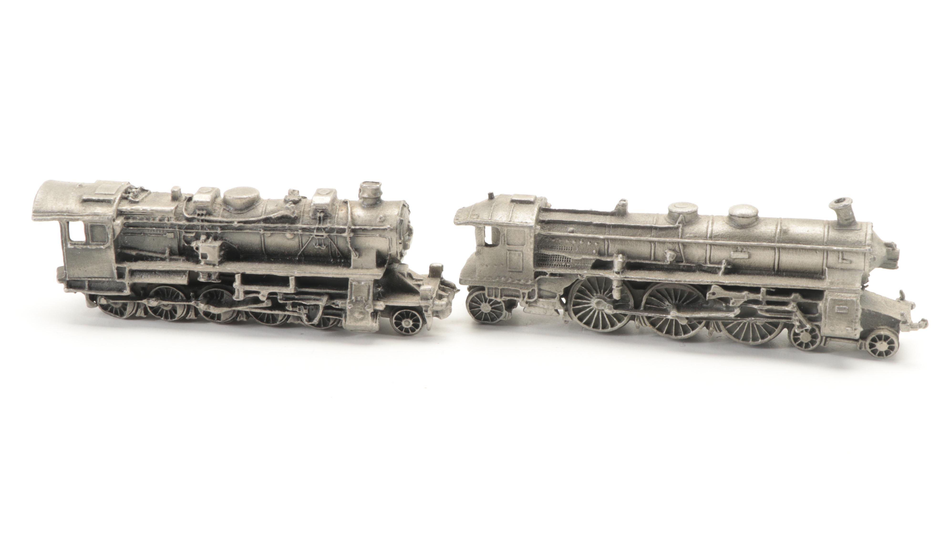 Franklin Mint Pewter Locomotives with Other Pewter Train and Conductors ...
