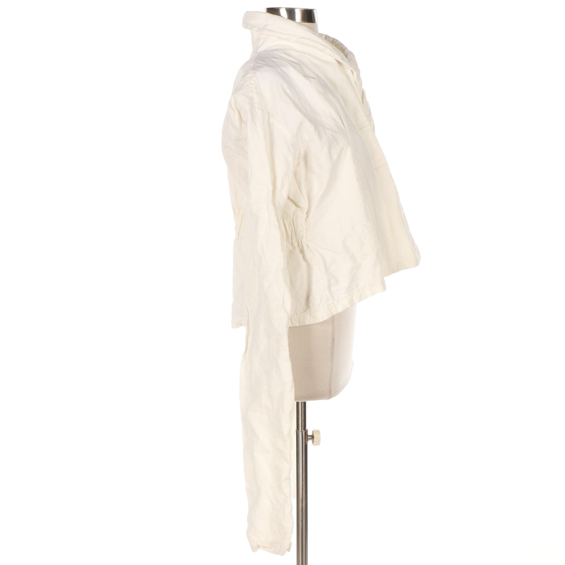 Cropped Jacket/Top with Push-Up Sleeves in Cotton | EBTH