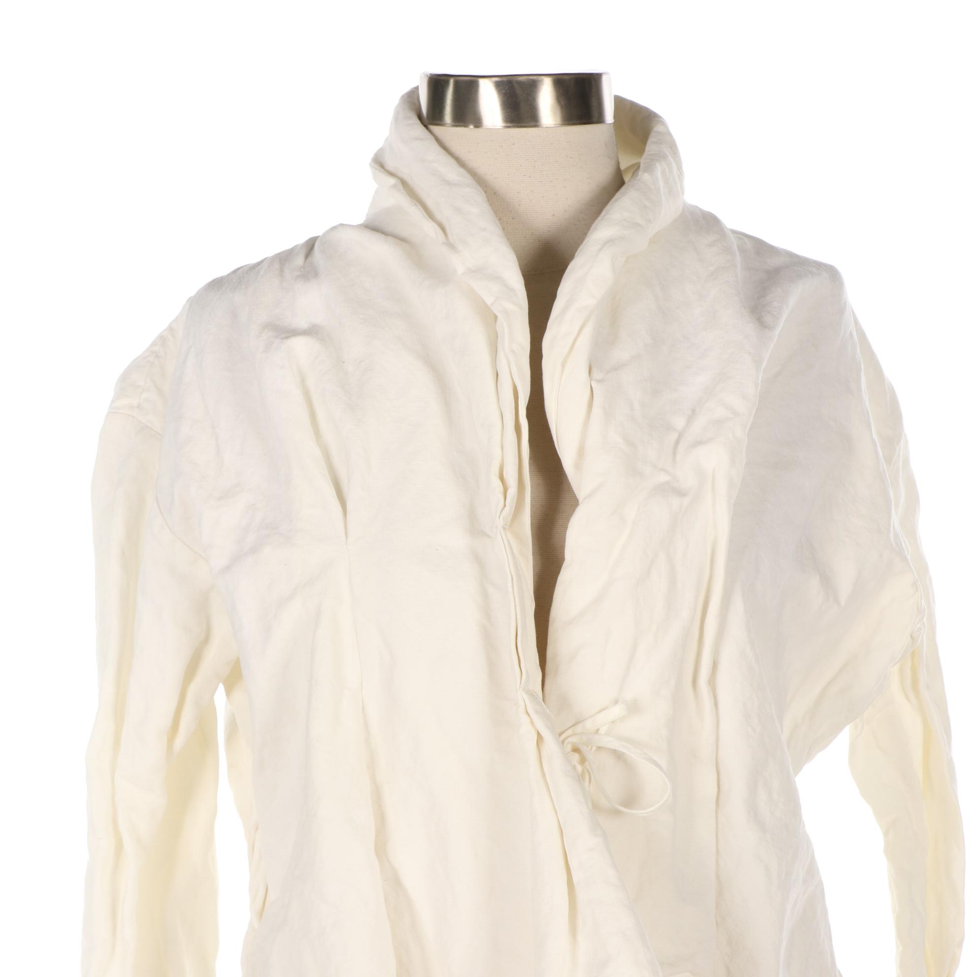 Cropped Jacket/Top with Push-Up Sleeves in Cotton | EBTH