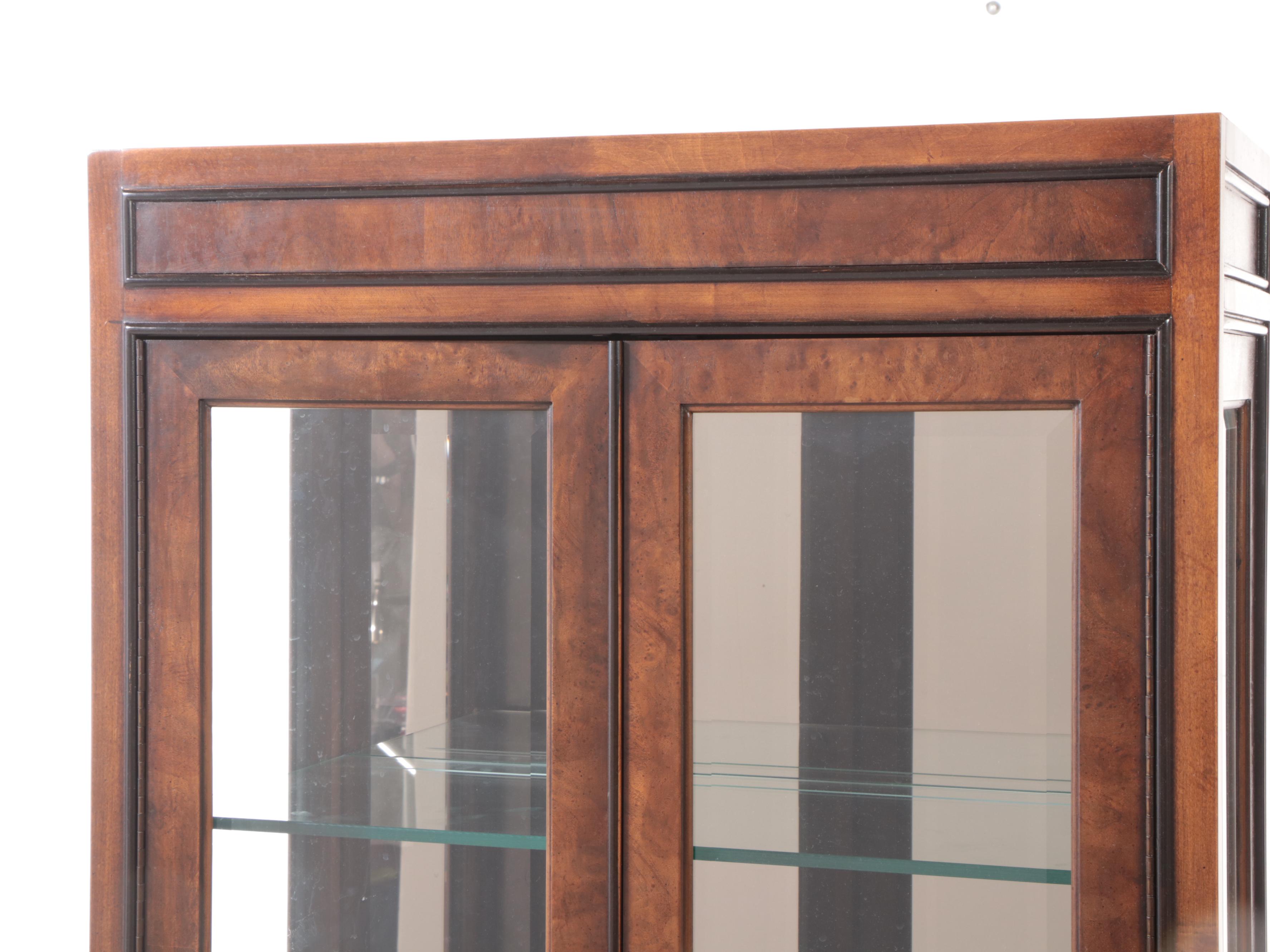 Drexel Heritage Modernist Walnut Display Cabinet, Mid to Late 20th ...
