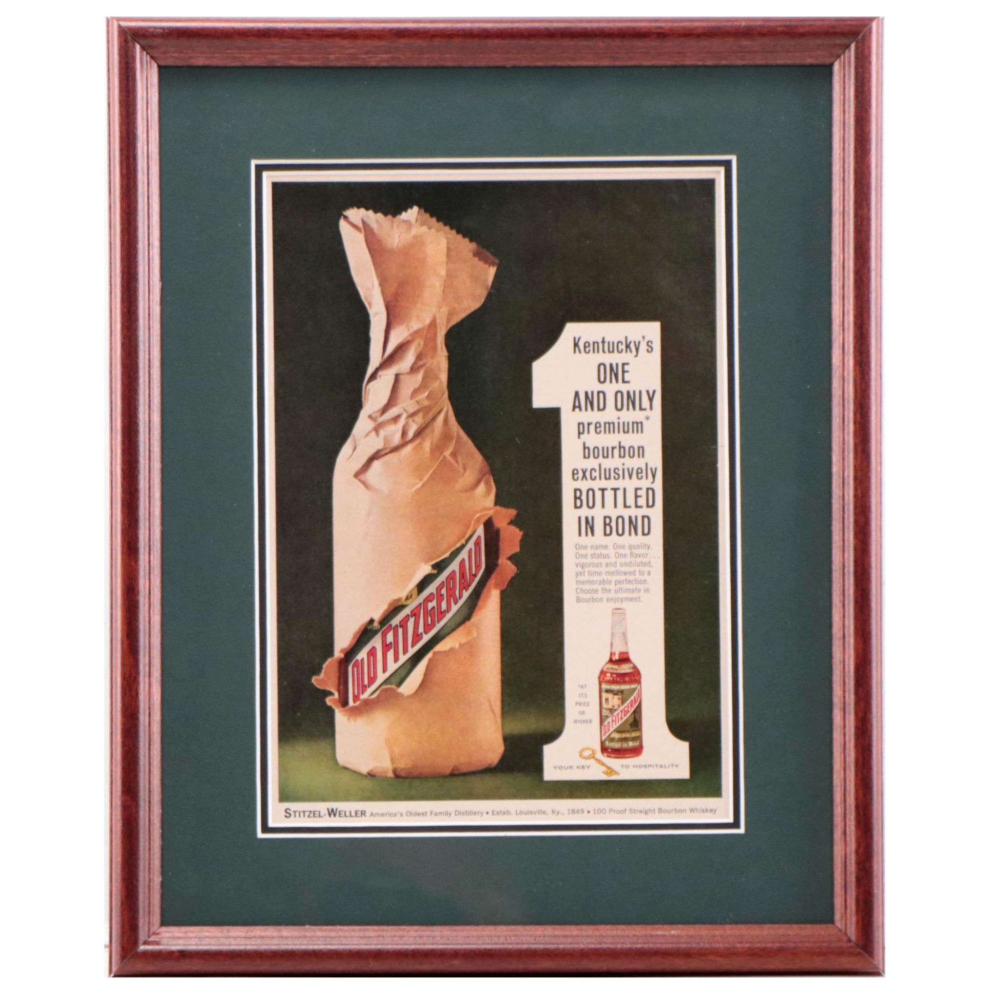 Old Fitzgerald Bourbon Whiskey Advertisement, Circa 1960 | EBTH