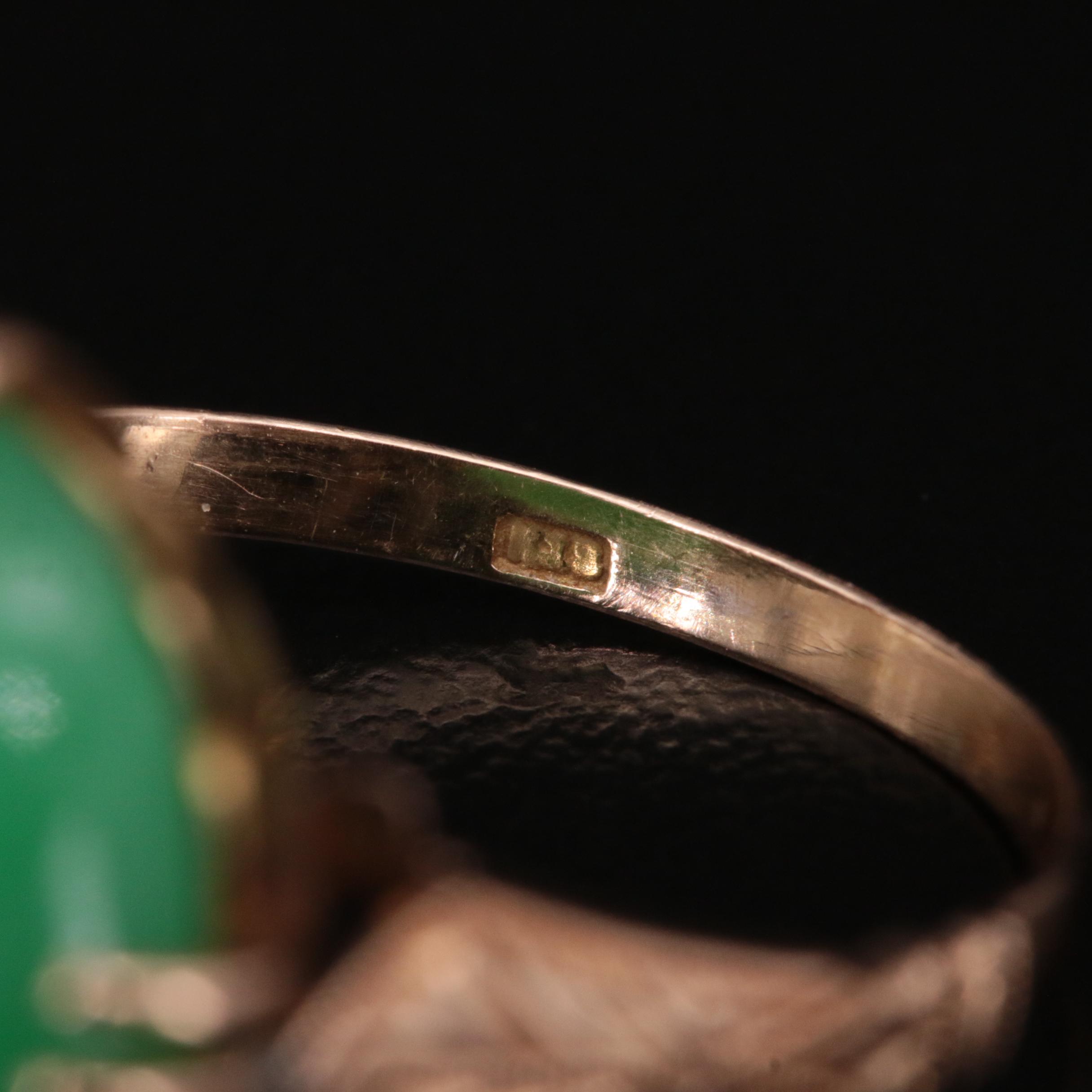Victorian 15K Jadeite Ring | EBTH